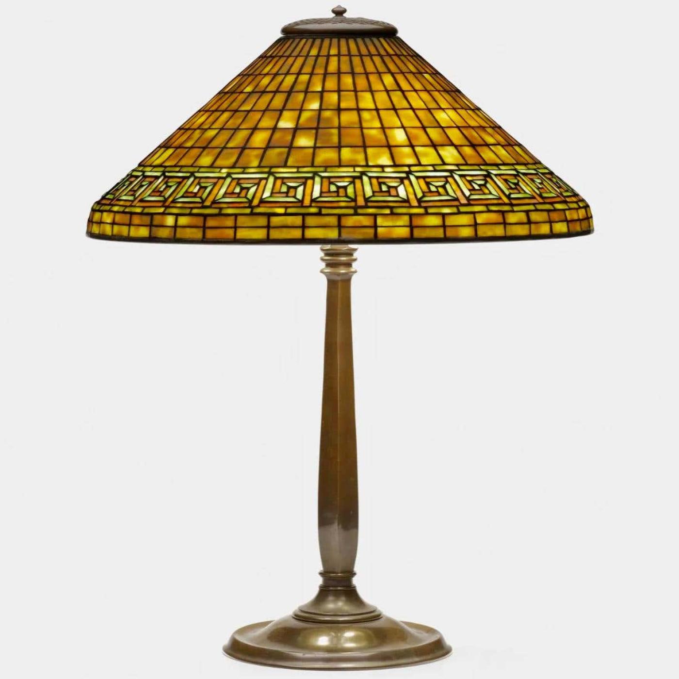 Tiffany Studios - Tiffany Studios Greek Key Table Lamp