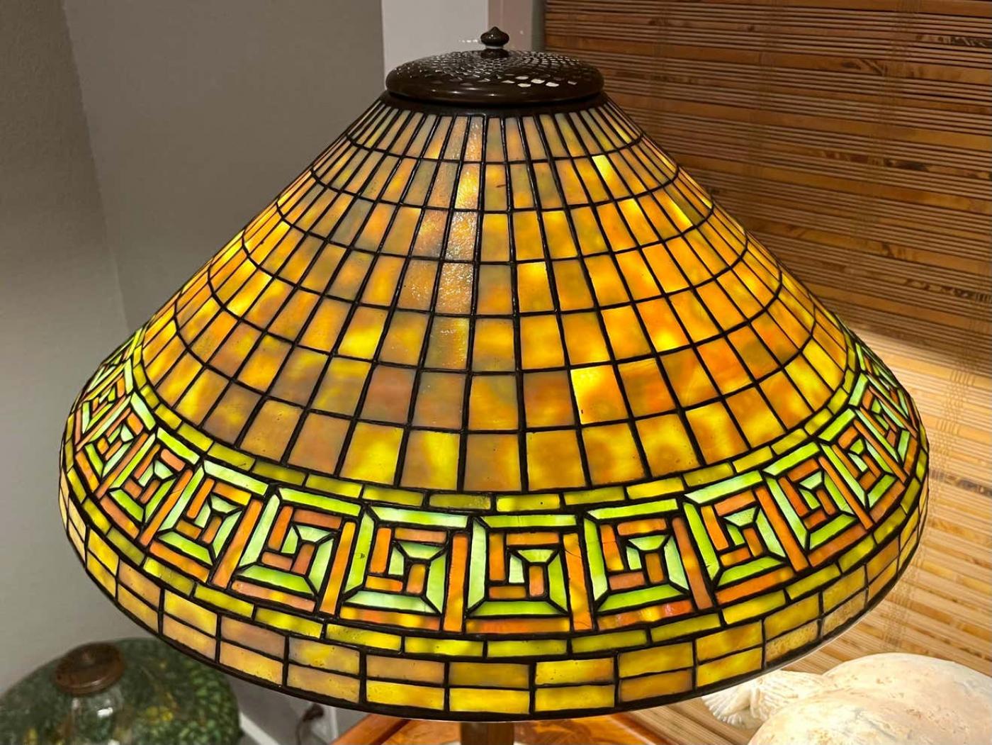 Tiffany Studios - Tiffany Studios Greek Key Table Lamp