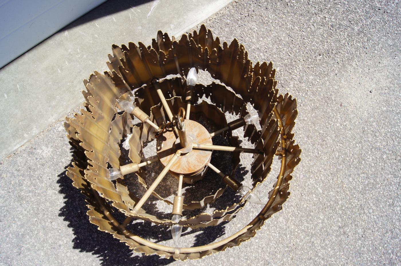 Tom Greene - Brutalist Chandelier by Tom Greene for Feldman Lighting