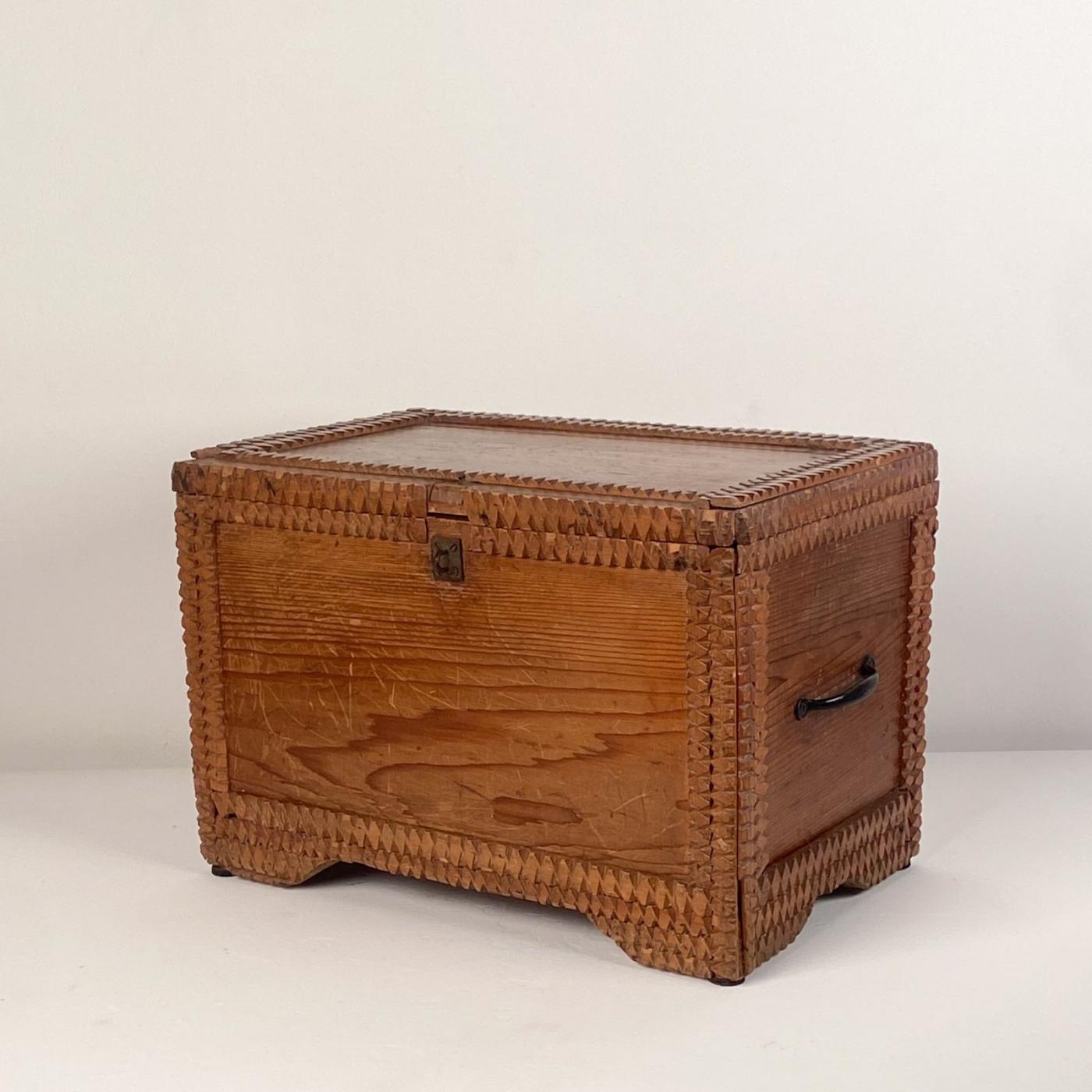 American School - Tramp Art Box, U.S.A. circa 1920