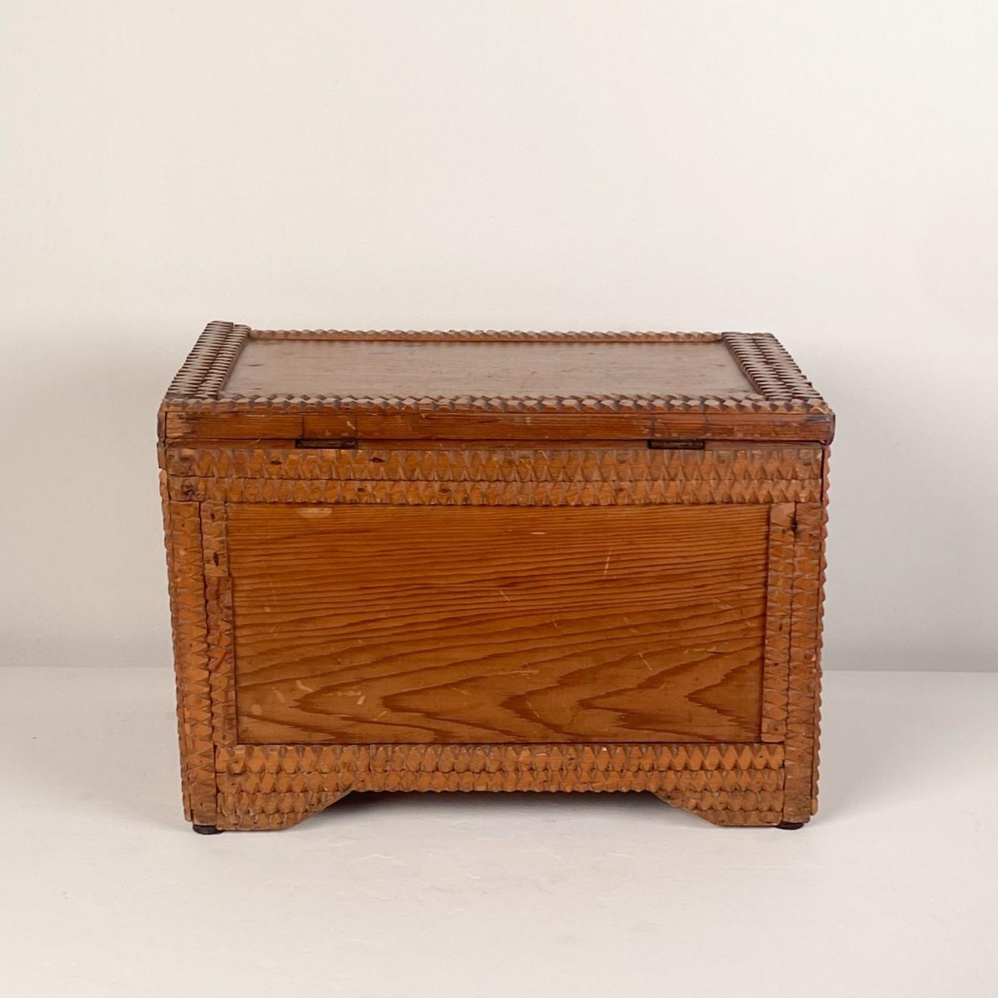American School - Tramp Art Box, U.S.A. circa 1920