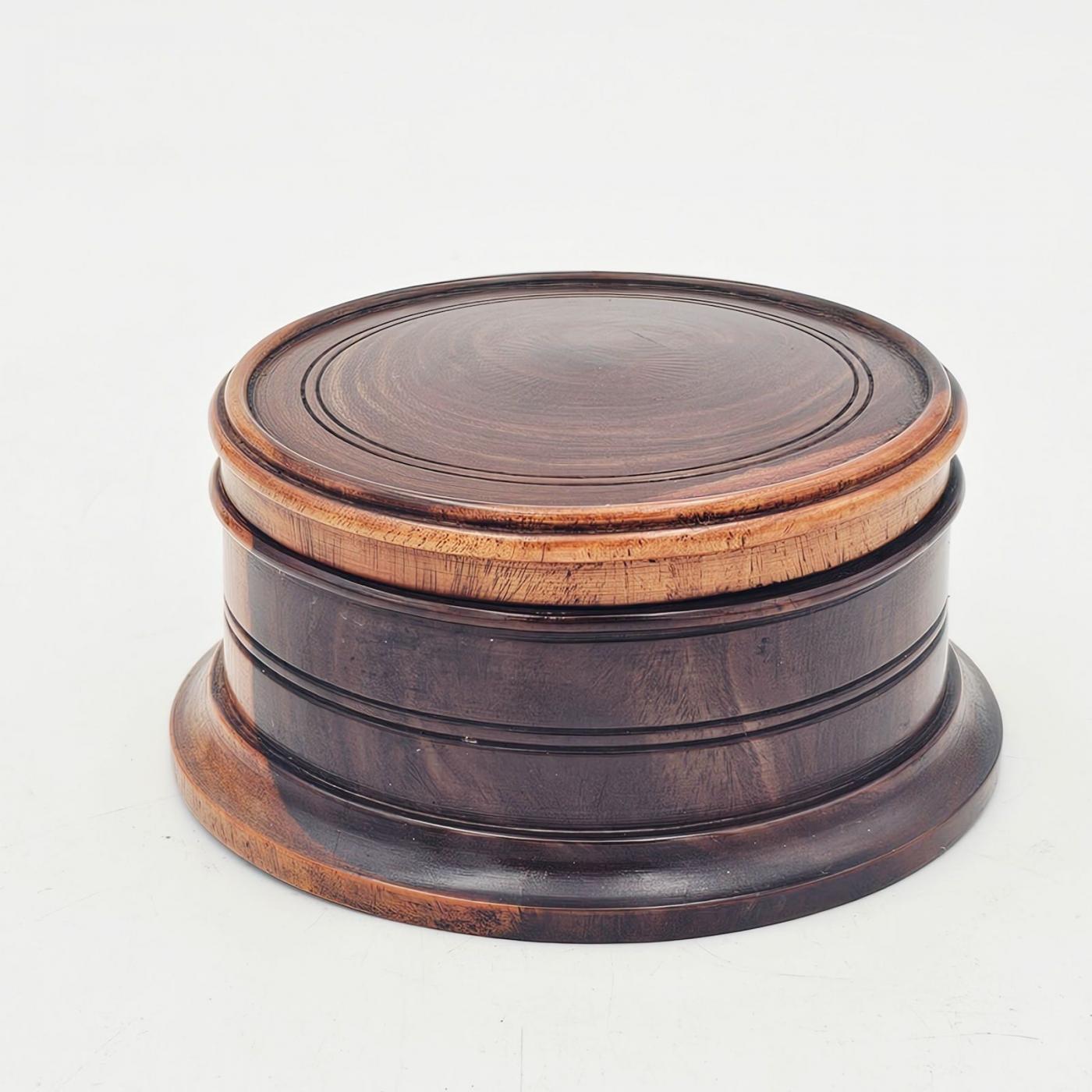 Treen Round Box, early 20th century, England