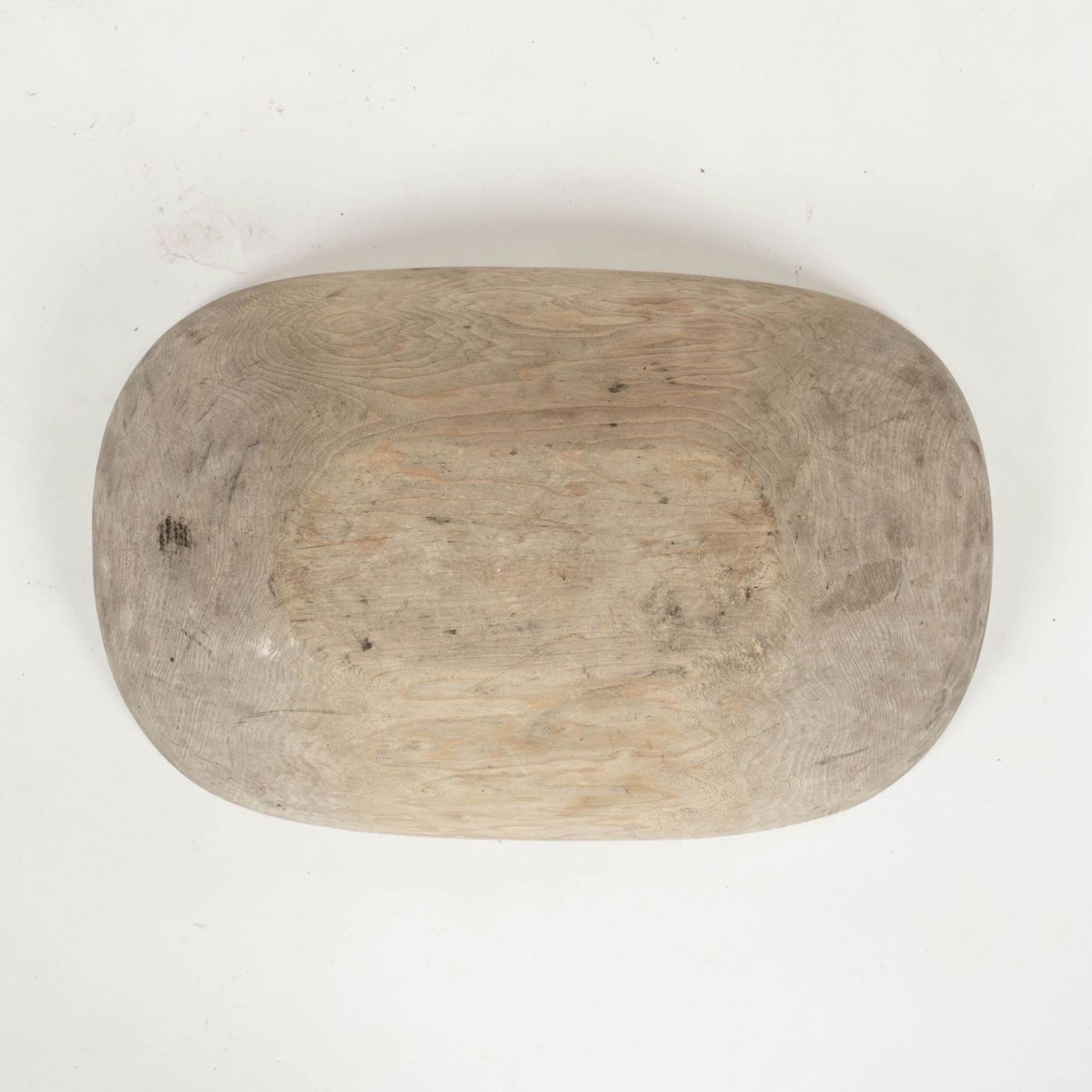 Trencher-Shaped Rustic Swedish Dug Out Bowl