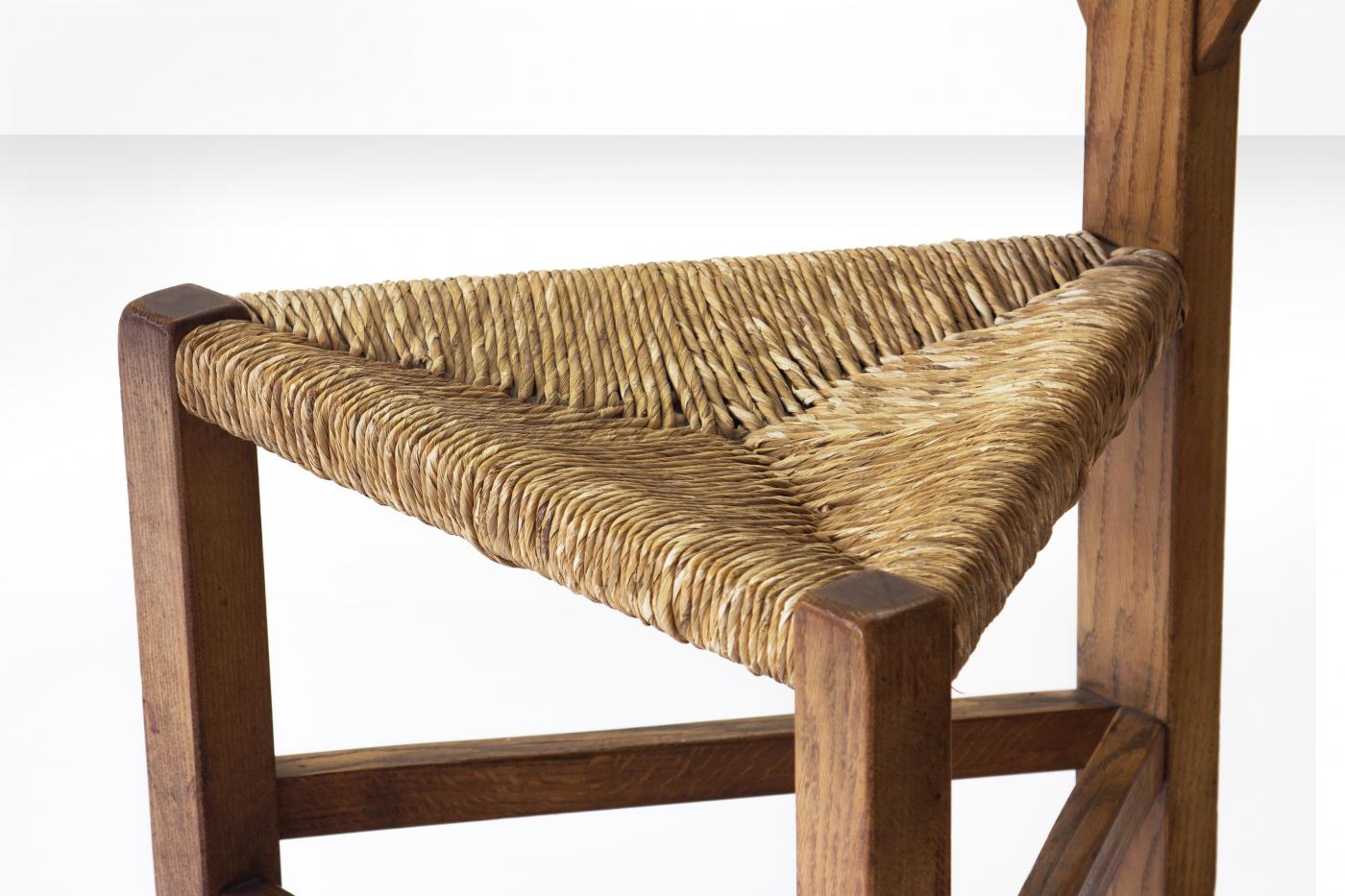 Two Triangular Mid-Century Chairs in the Manner of Charlotte Perriand ...