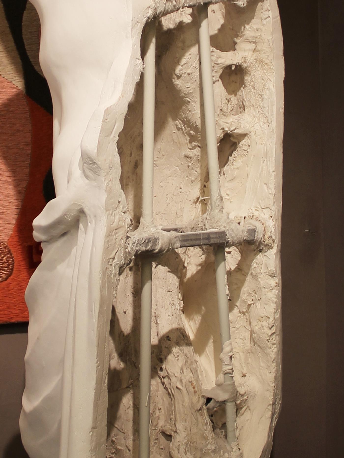 Two monumental nymphs in plaster, France circa 1940