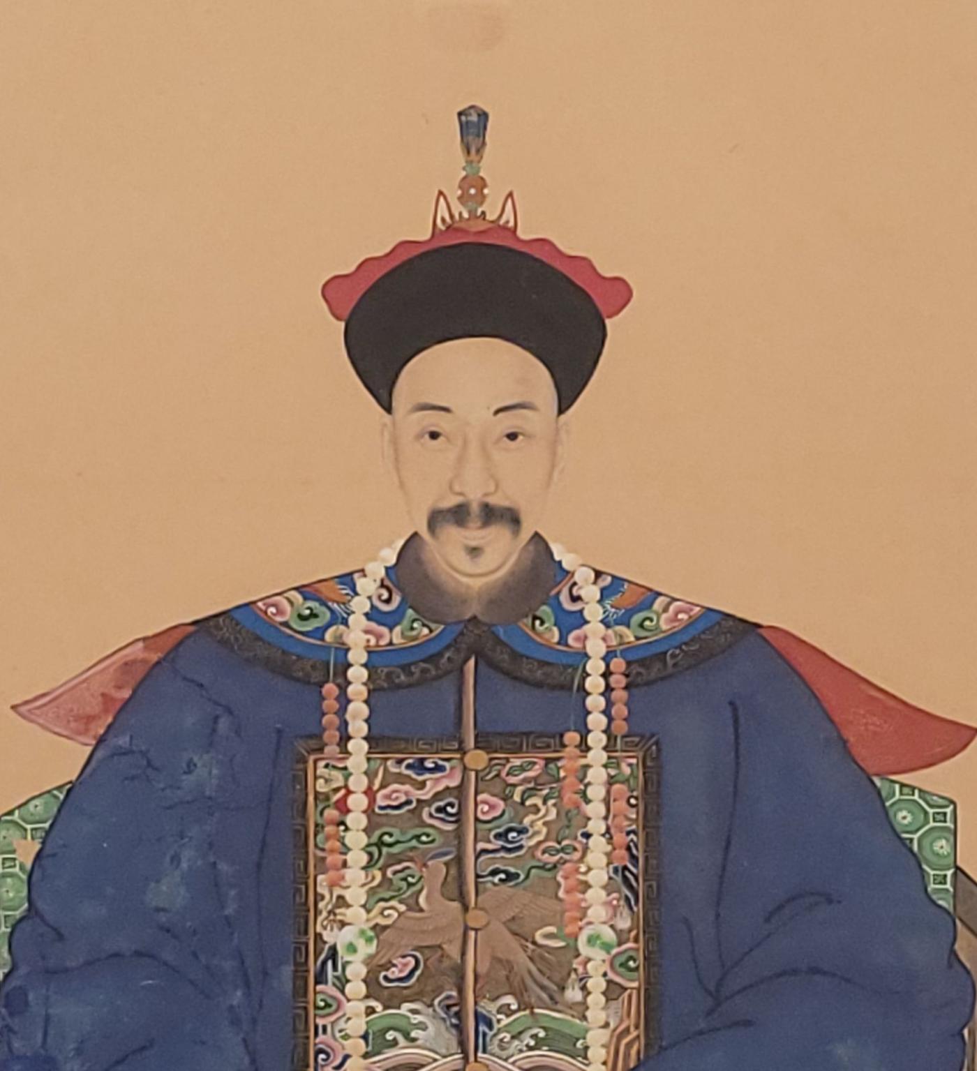 Typical Large Ancestor Portrait, China circa 1890