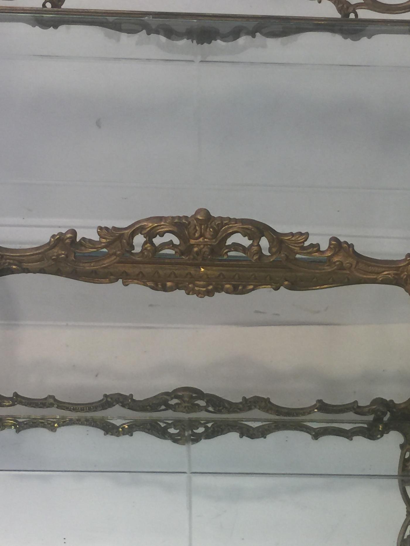 UNUSUAL ELABORATE BAROQUE BRONZE DRAGON BAR CART