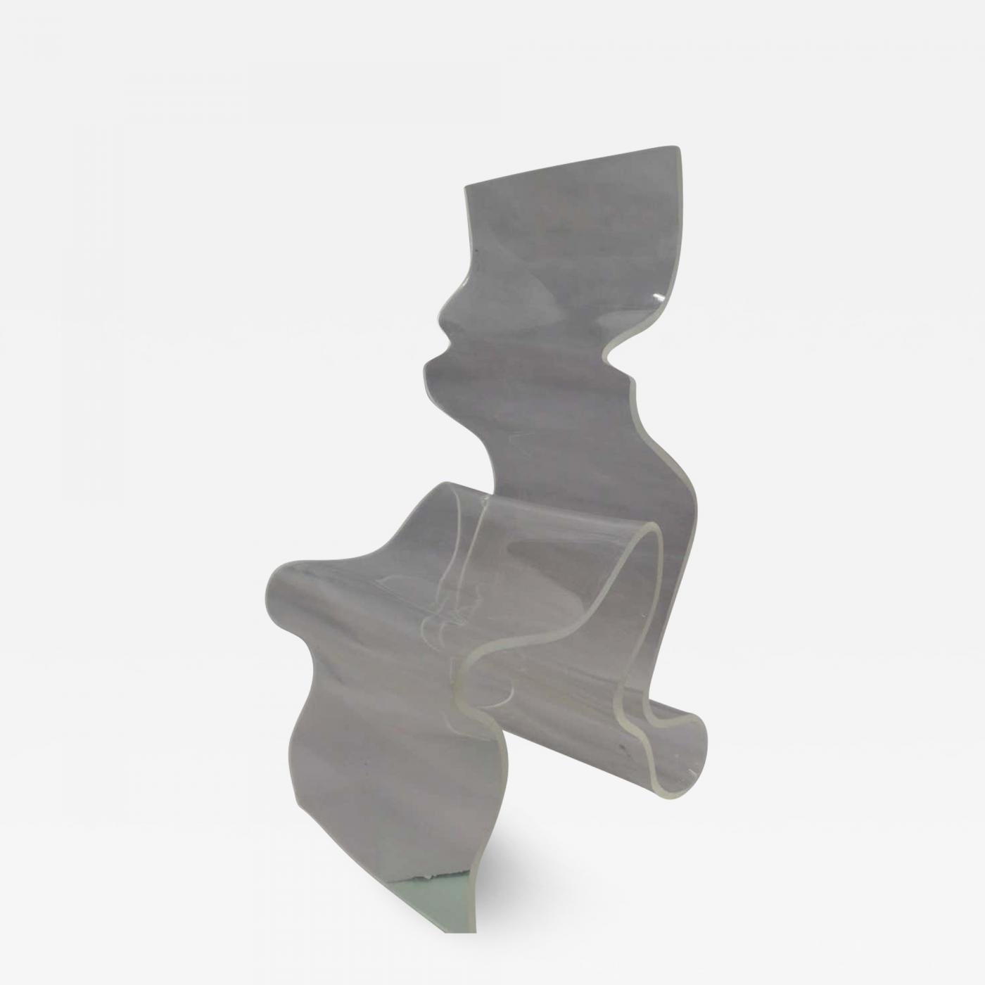 Unique Artist Made Lucite 'Visionaire' Chair, 1990