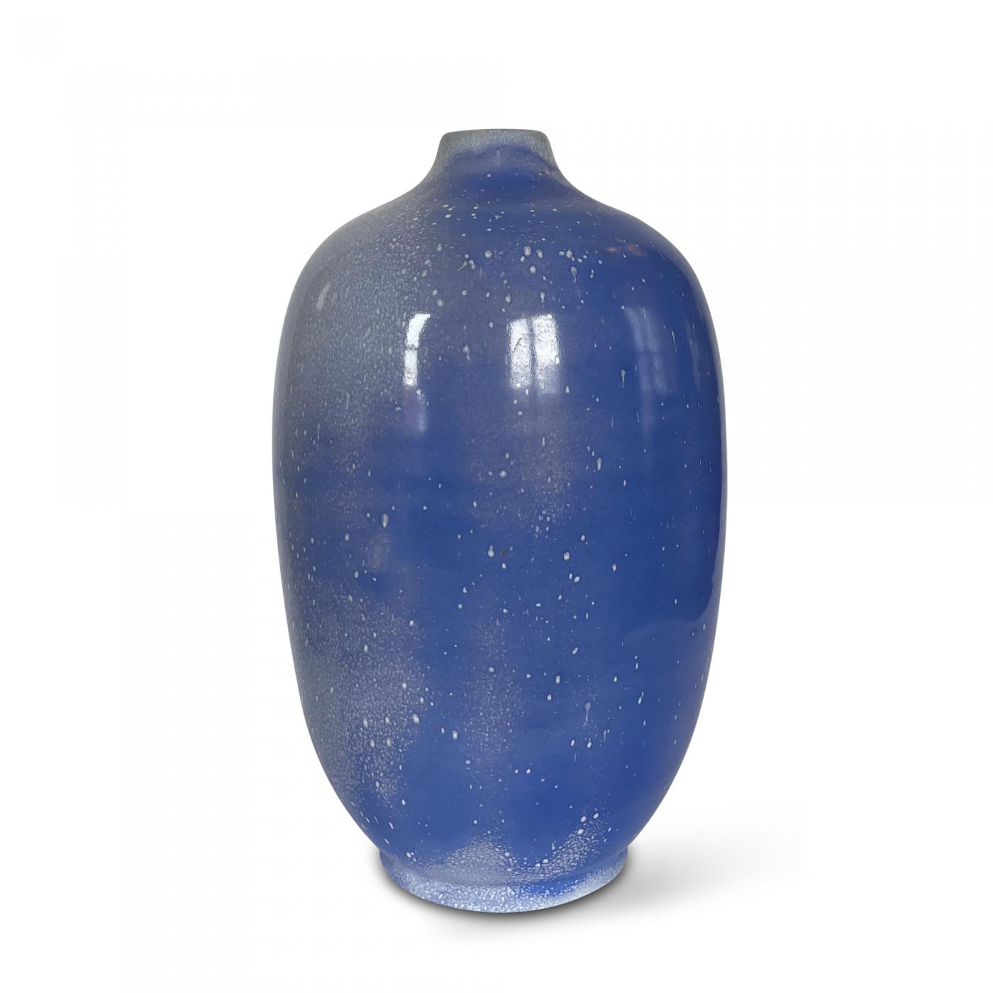 Upsala Ekeby - Collection of Speckled French Blue Vases by Anna-Lisa ...