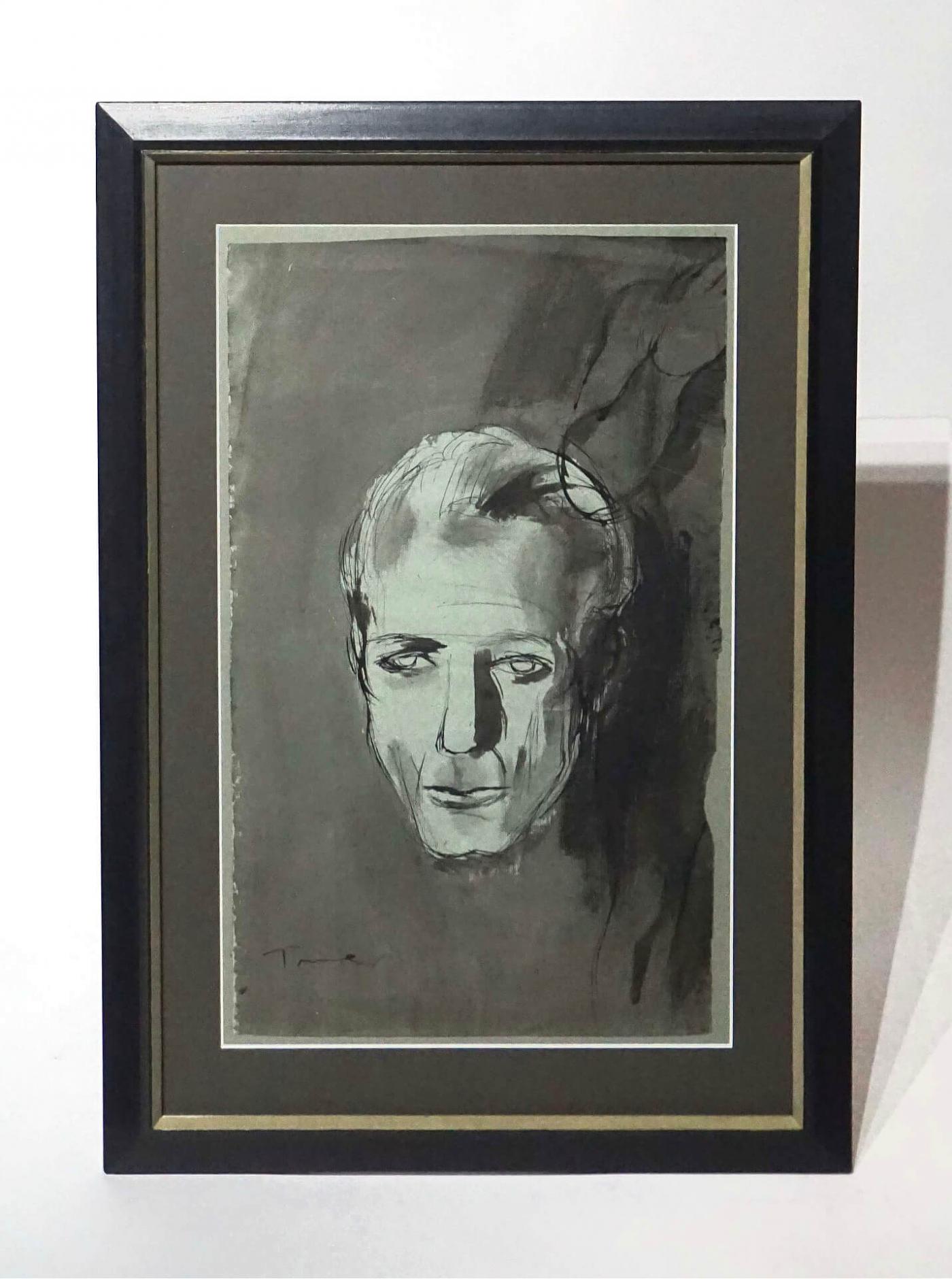 Van Day Truex - Van Day Truex Ink Wash and Watercolor Self-Portrait ...