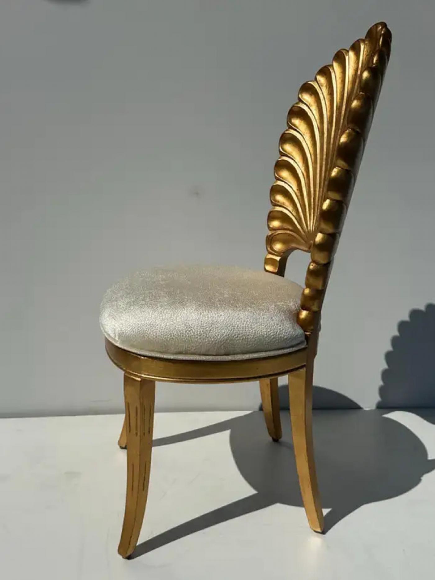 Venetian Grotto Style Gold Leaf Chair
