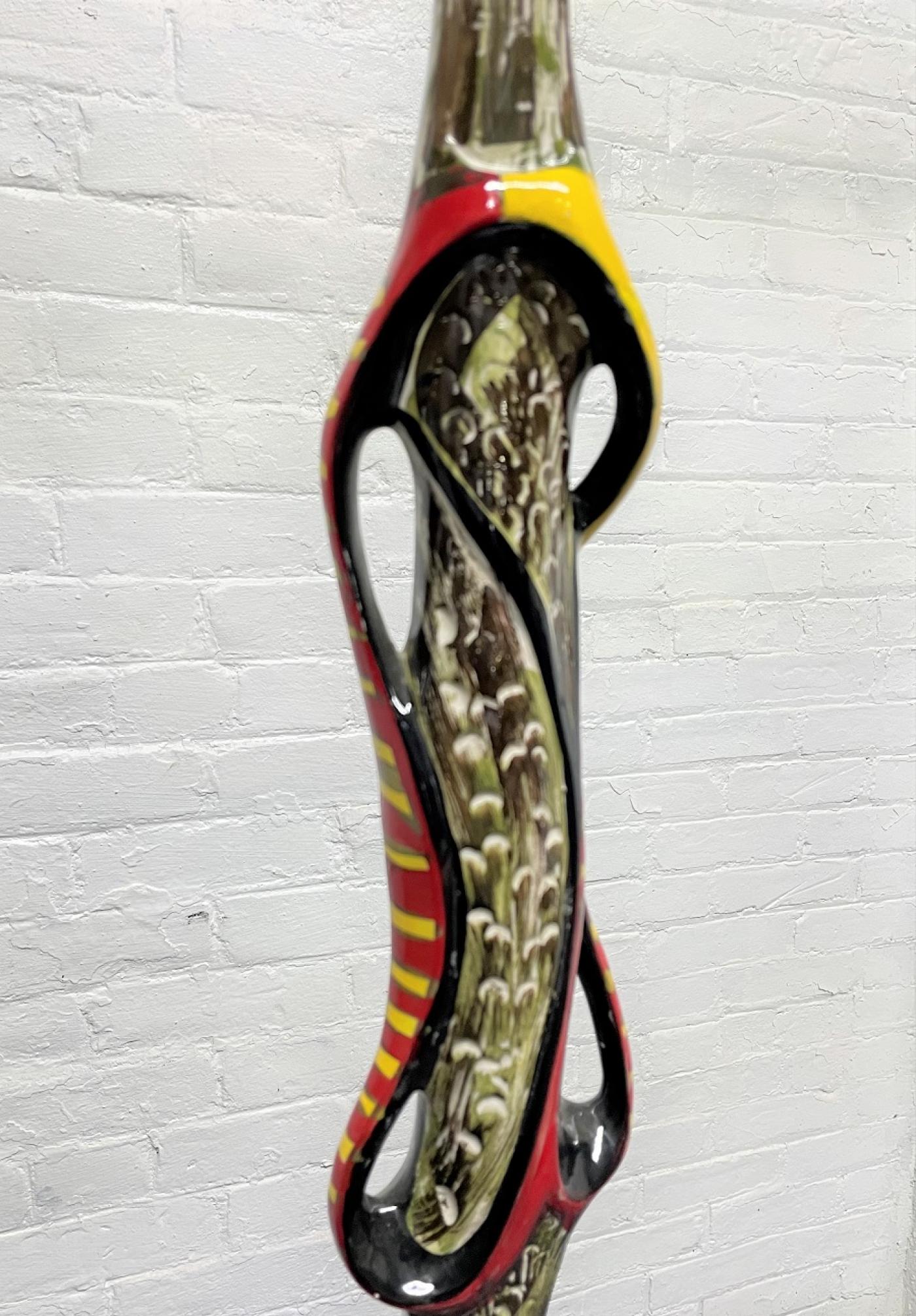 Victor Cerrato - Italian Brass and Ceramic Floor Lamp by Victor Cerrato