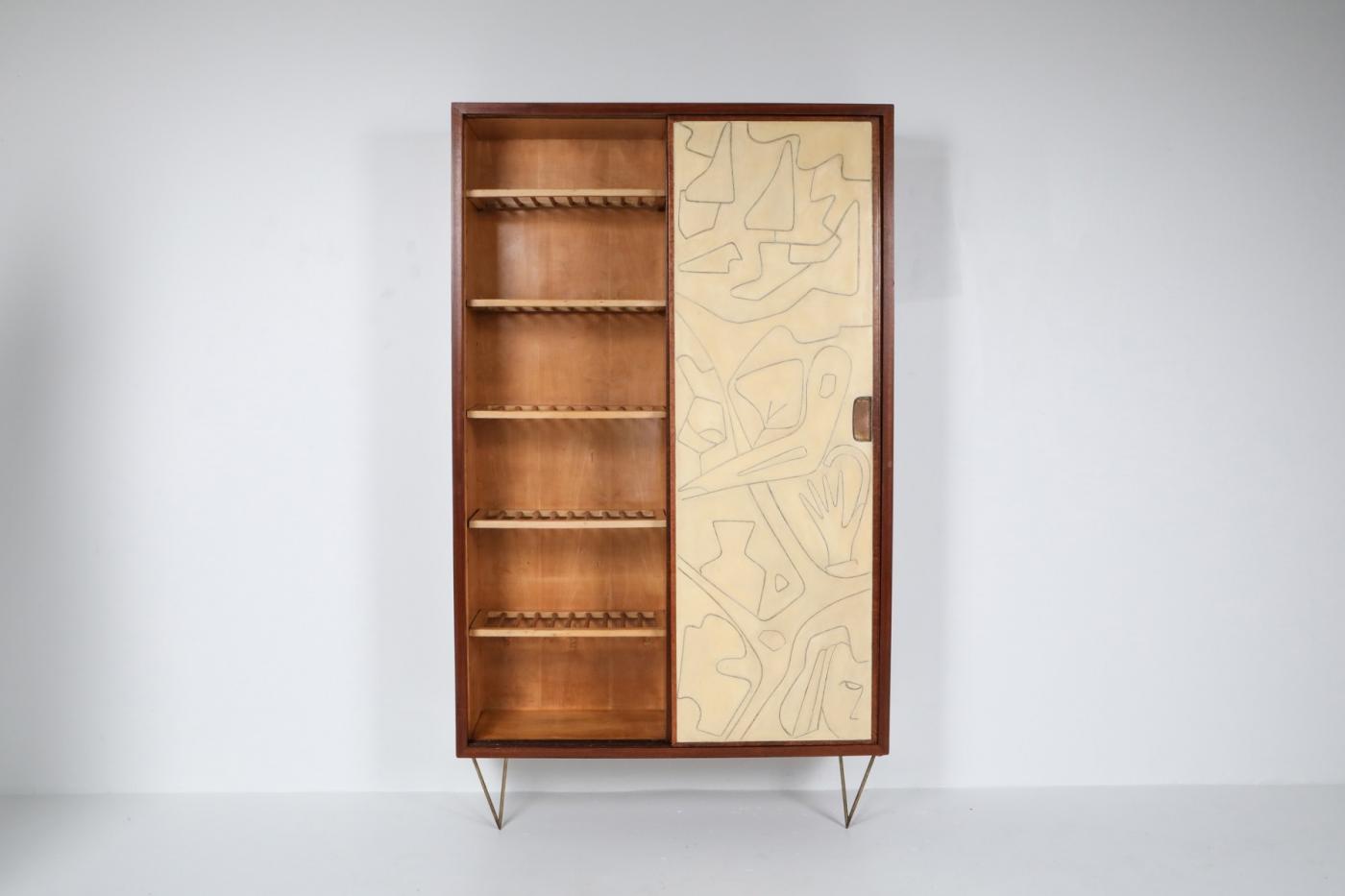 Victor Cerrato - Victor Cerrato one-of-a-kind case piece - 1950's