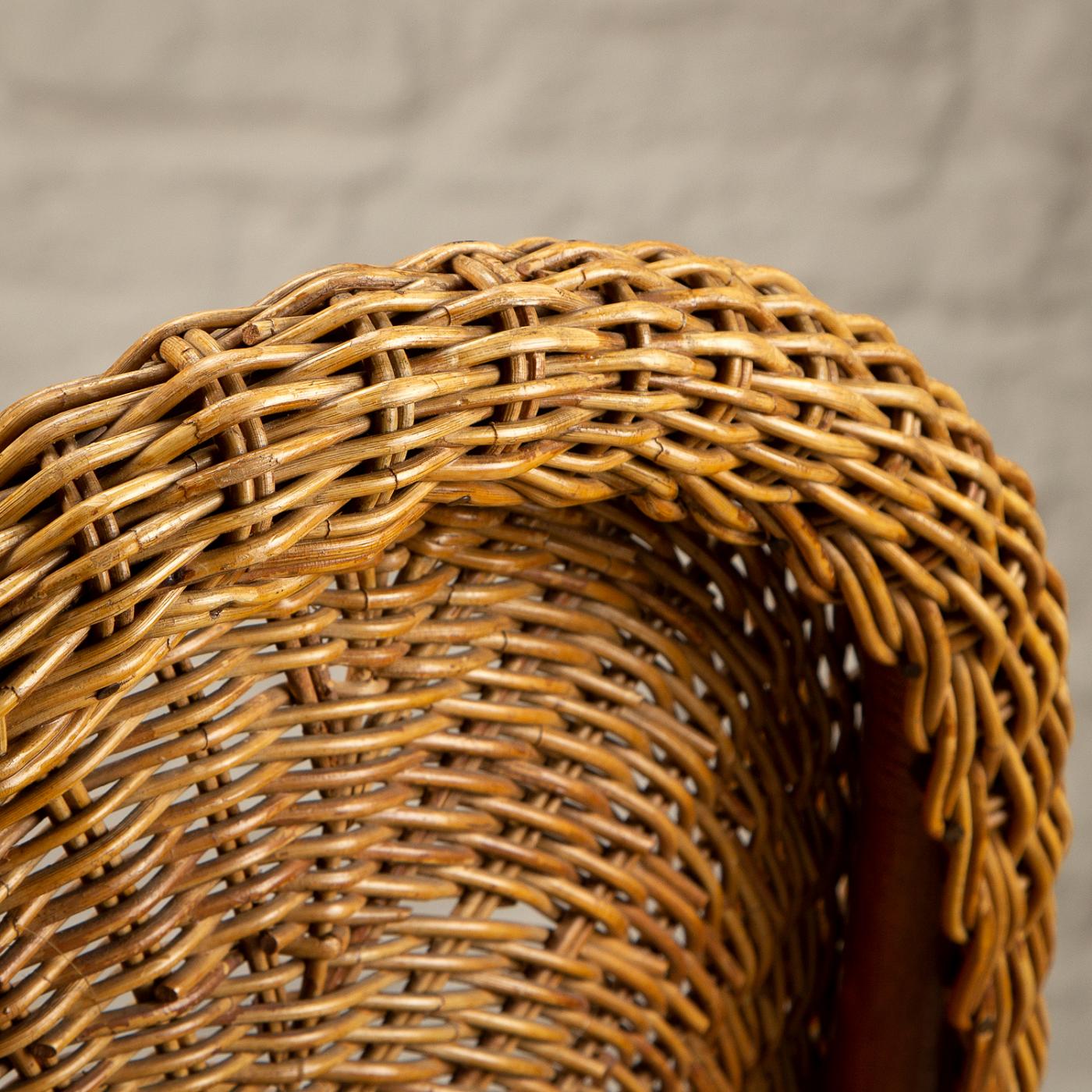 Victor Pierre Horta - Wicker Art Nouveau Rocking Chair, attr. Victor ...