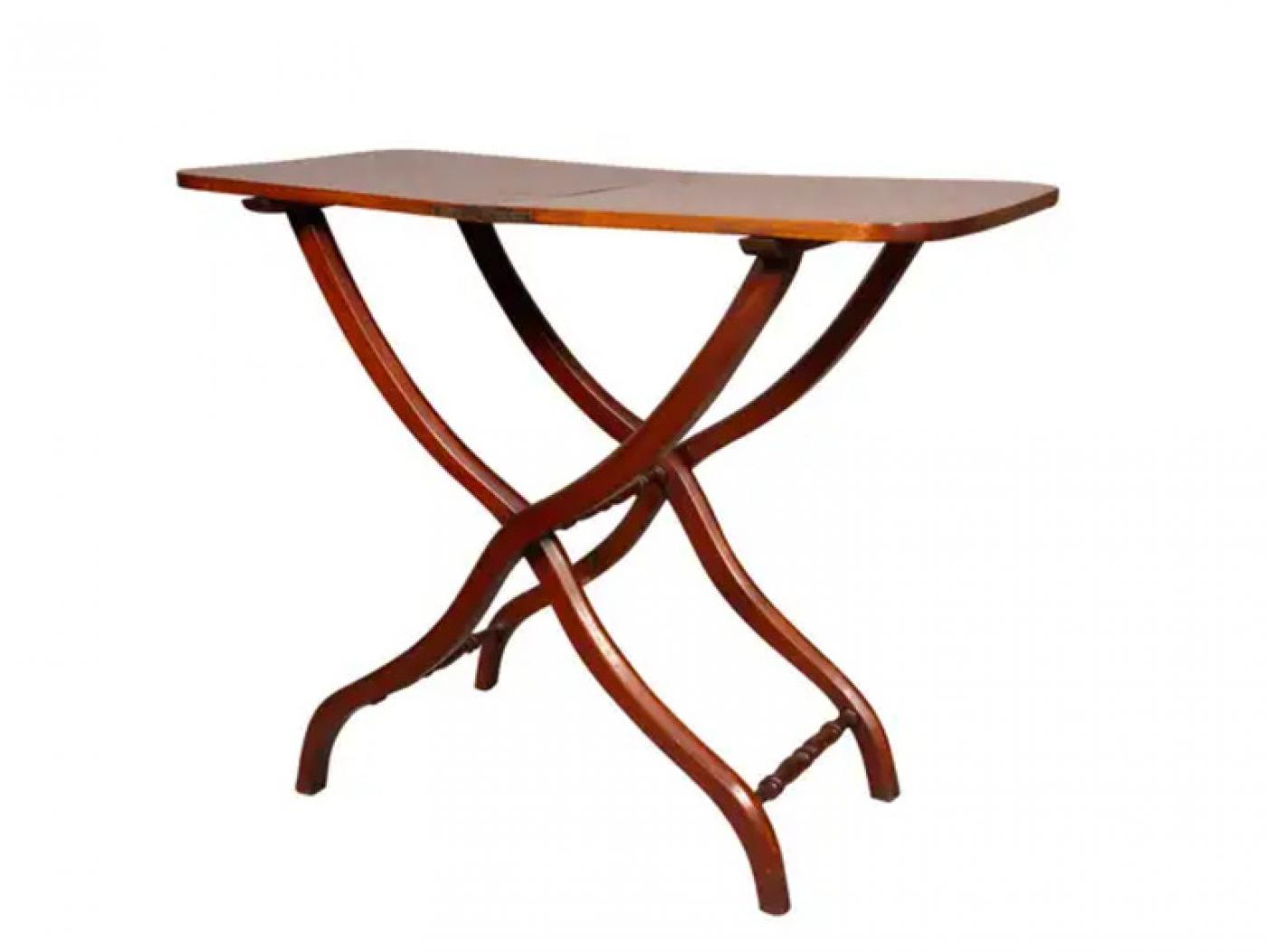 Victorian Mahogany Campaign Map Table