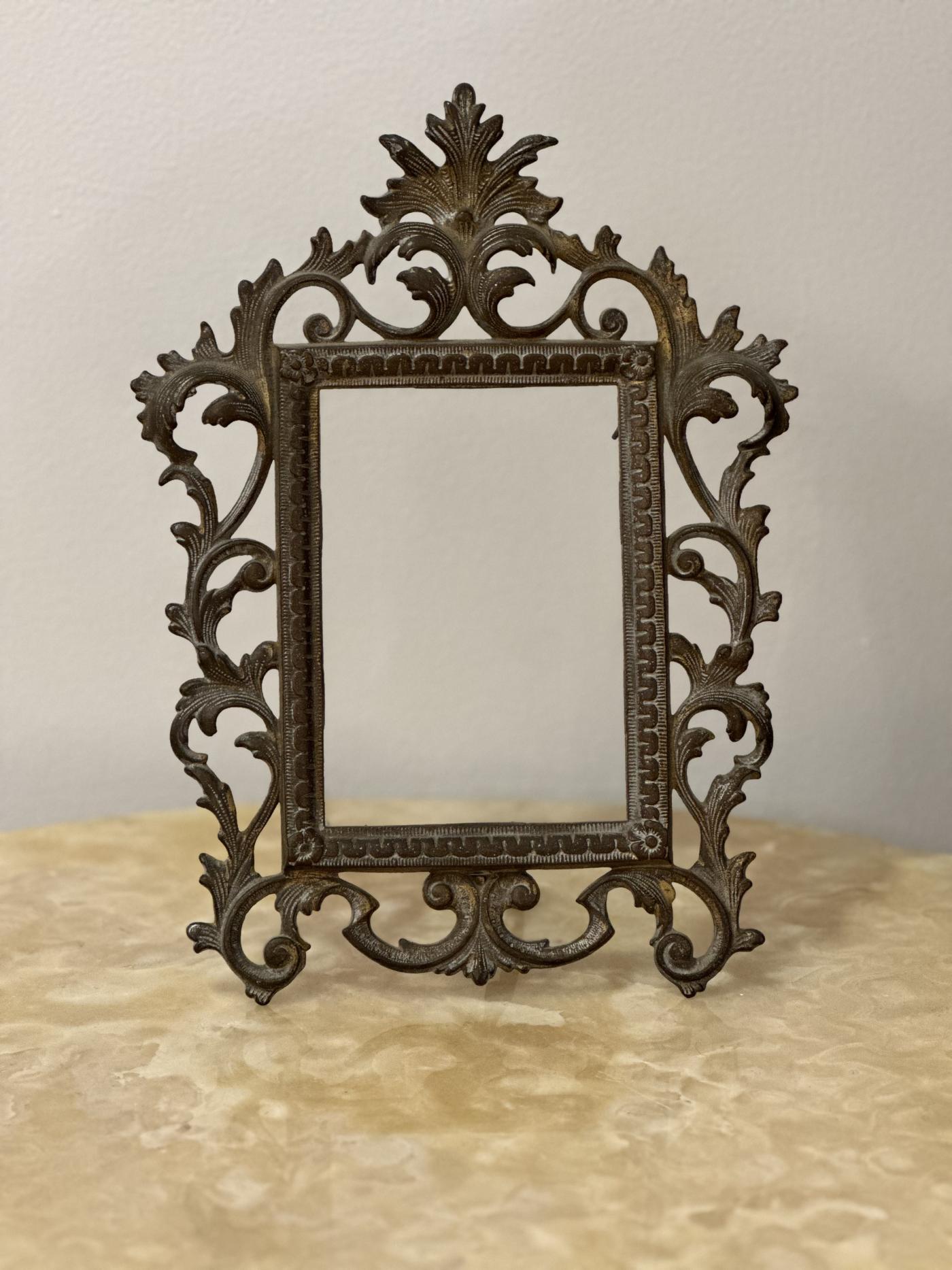 Vintage Brass Baroque Picture Frame