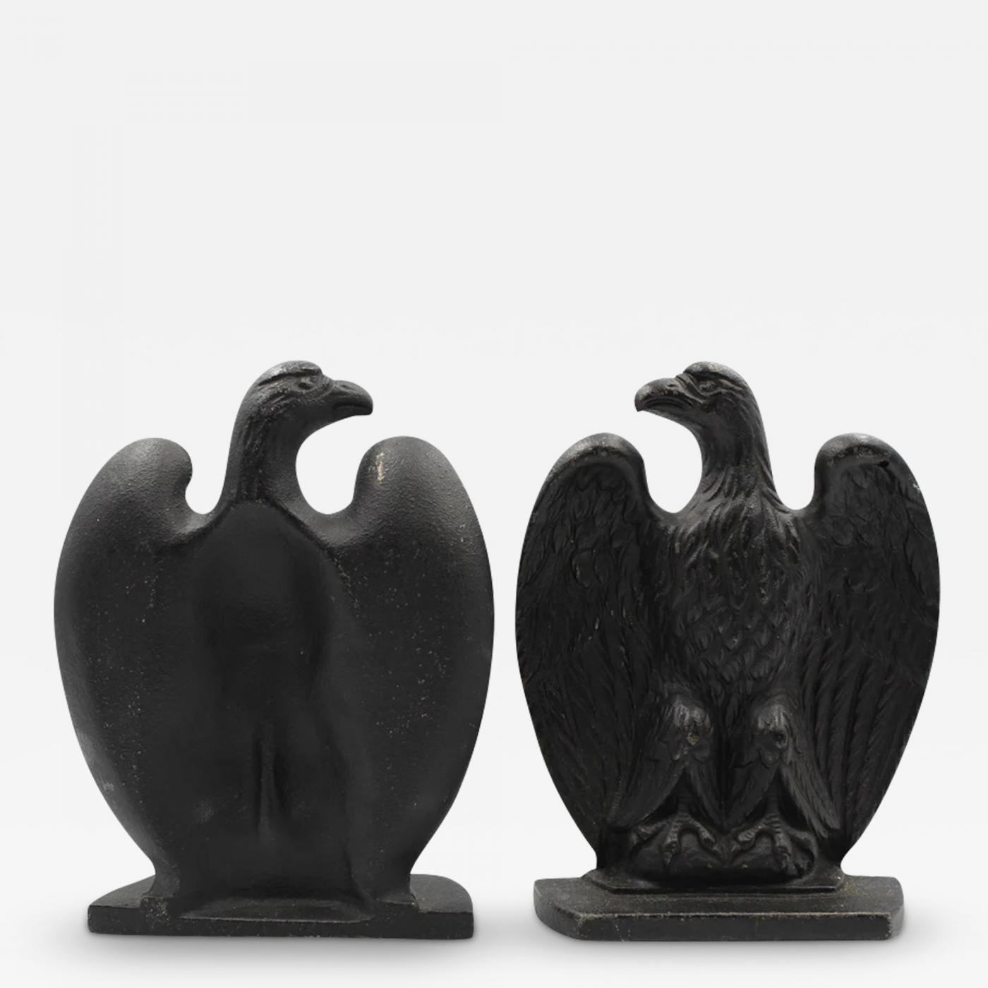 Vintage Cast Iron Eagle Bookends
