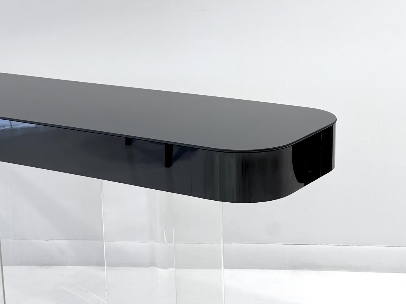 Vintage Curved Acrylic Console