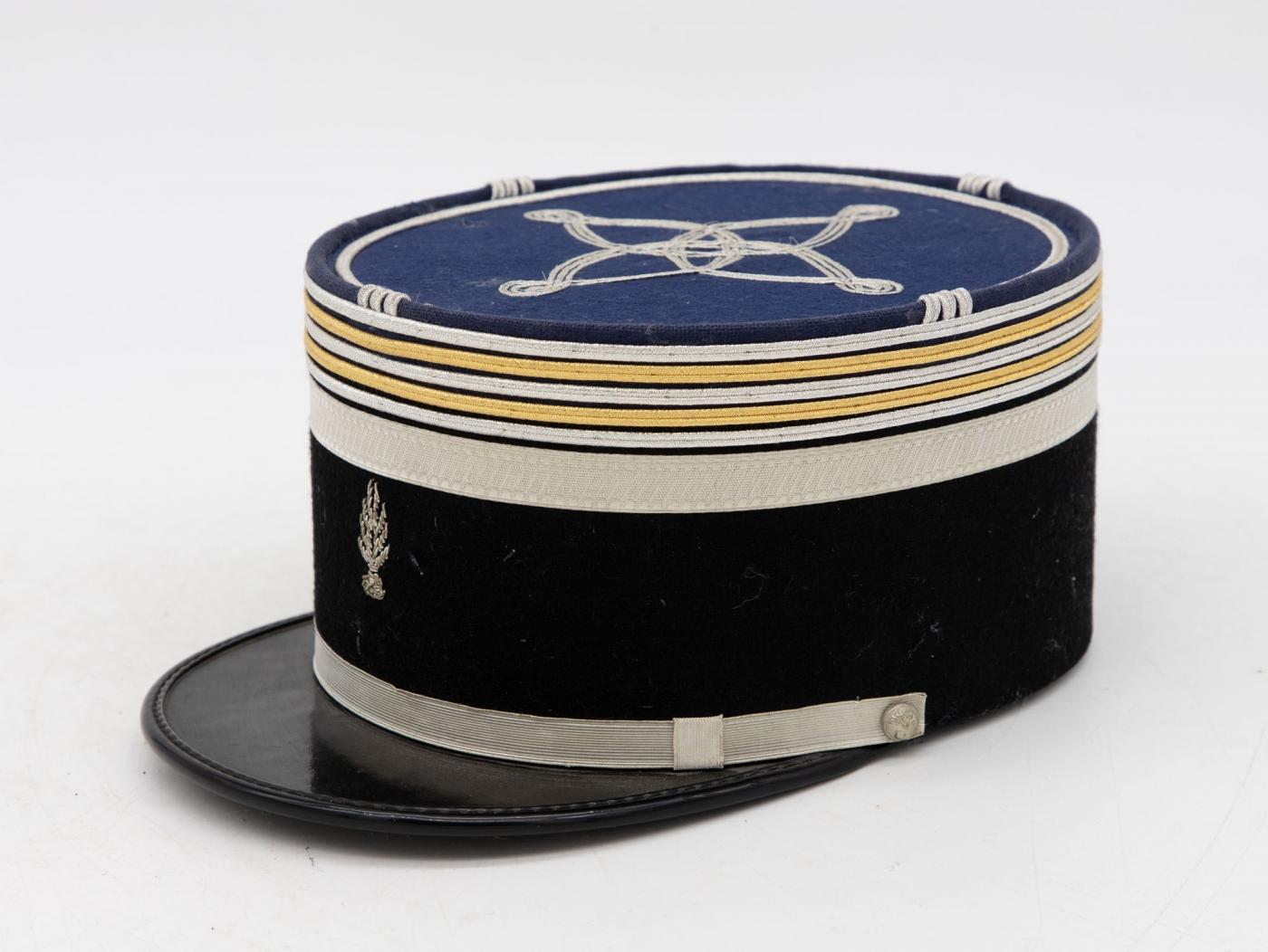 Vintage French Military Academy Officers Hat, Mid Century