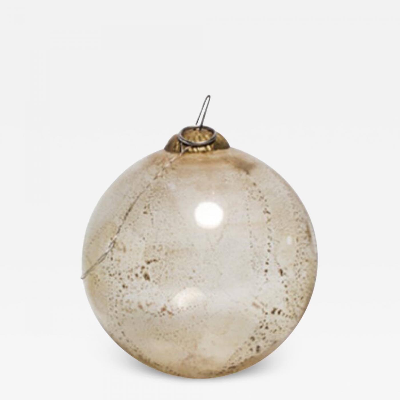 Vintage Gilded Blown Glass Ball