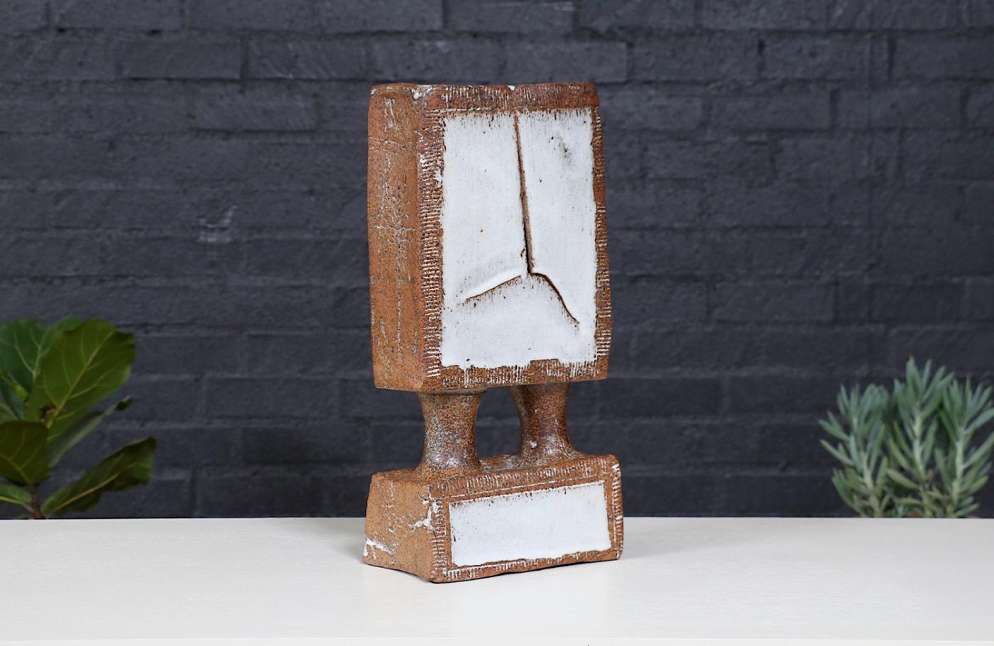 Vintage Glazed Ceramic Architectural Pottery Sculpture