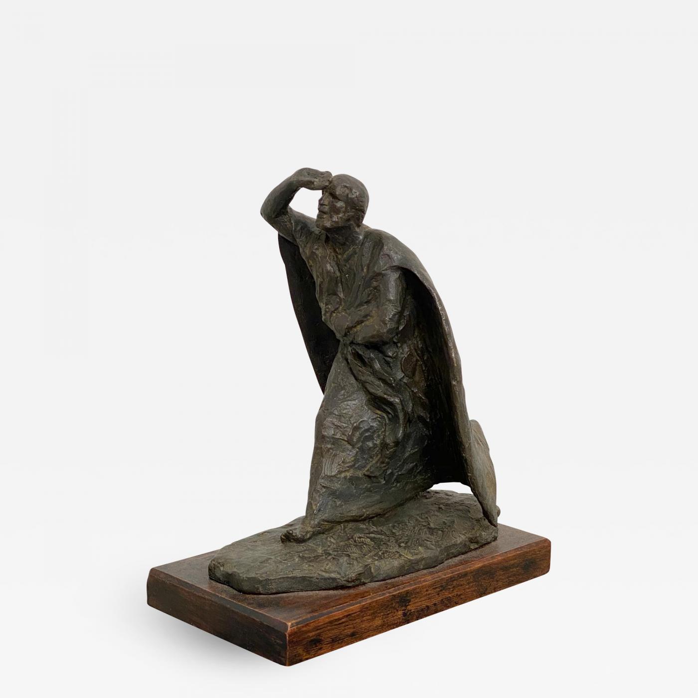 Vintage Italian Bronze Statue of A Man