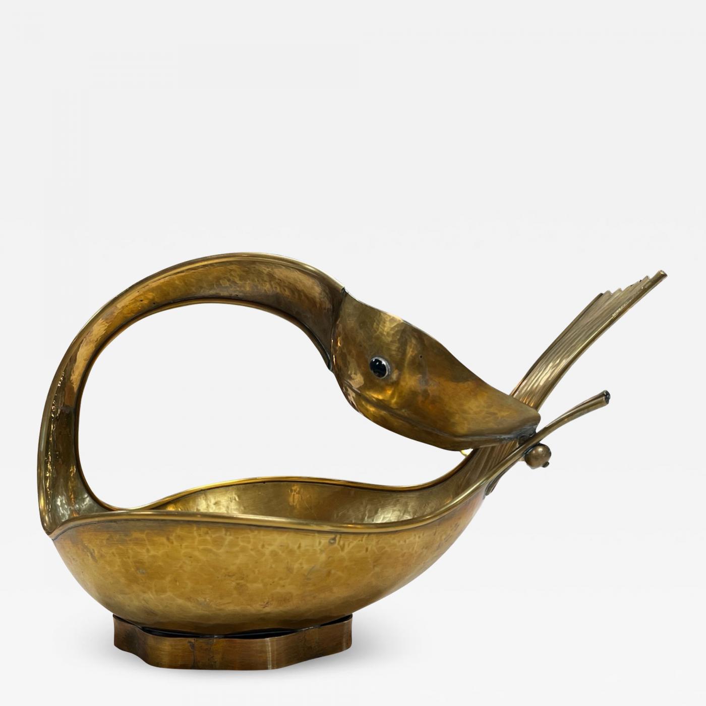 Vintage Italian Decorative Brass Bowl 1960s