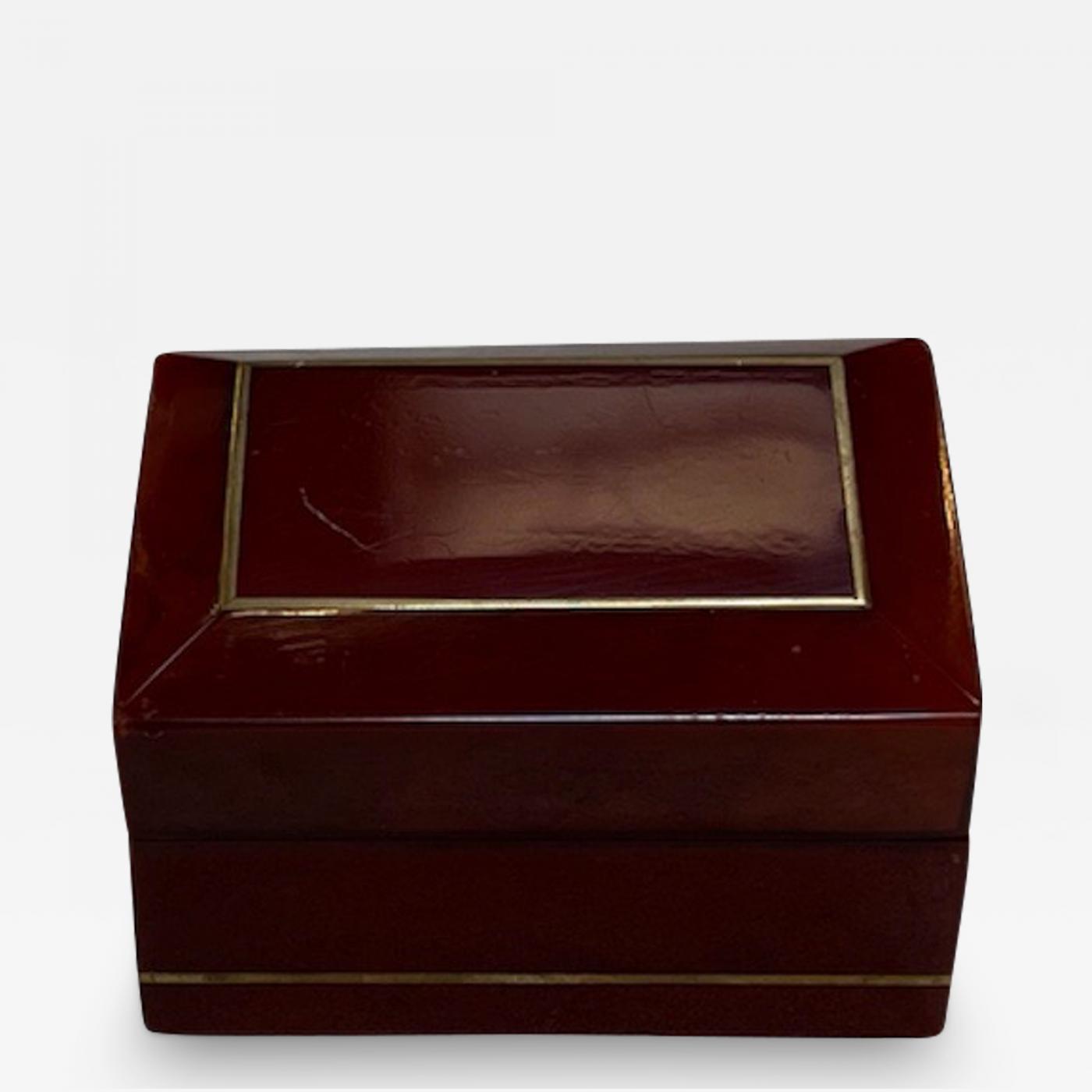 Vintage Italian Small Red Decorative Box 1980