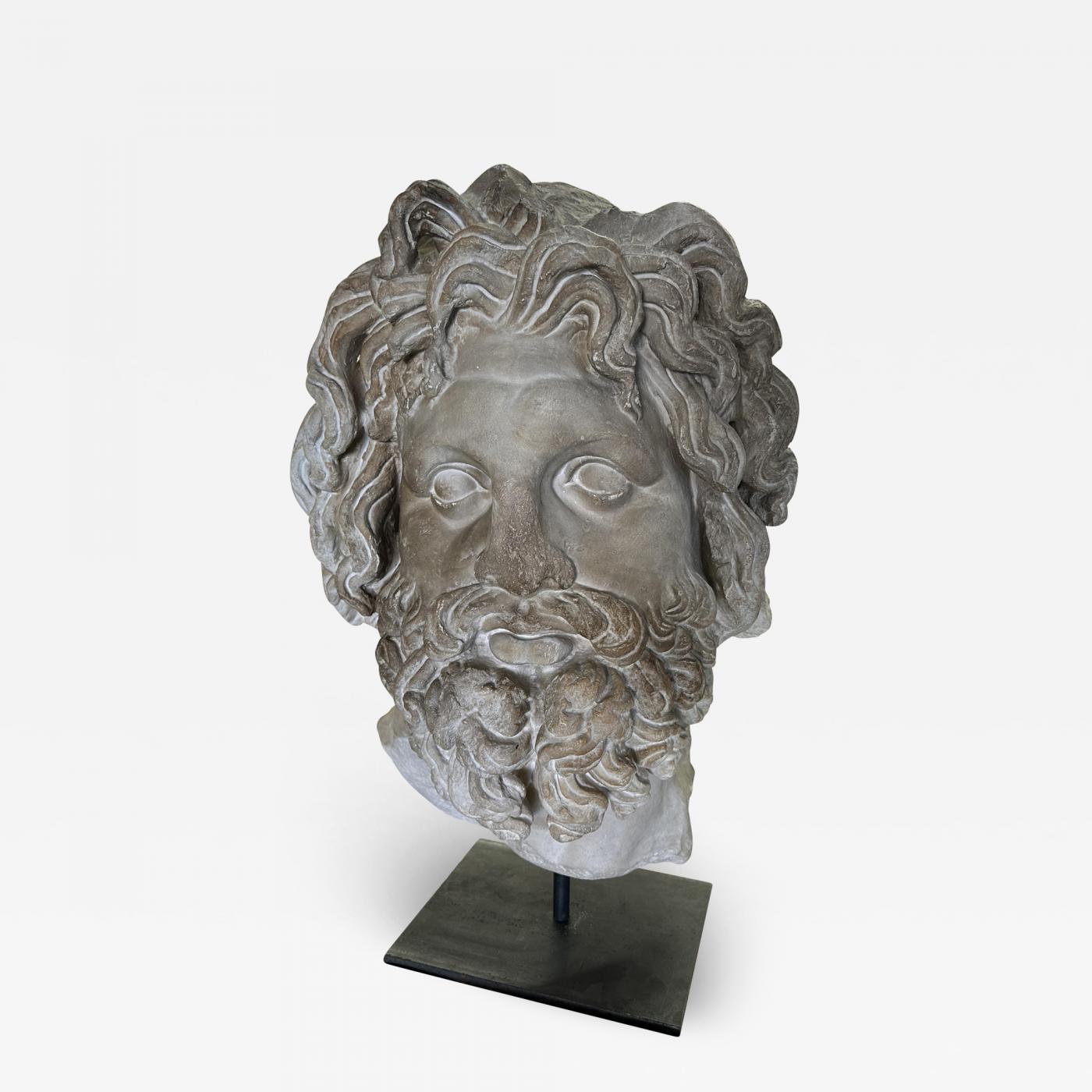 Vintage Italian Zeus Plaster Sculpture 1970s