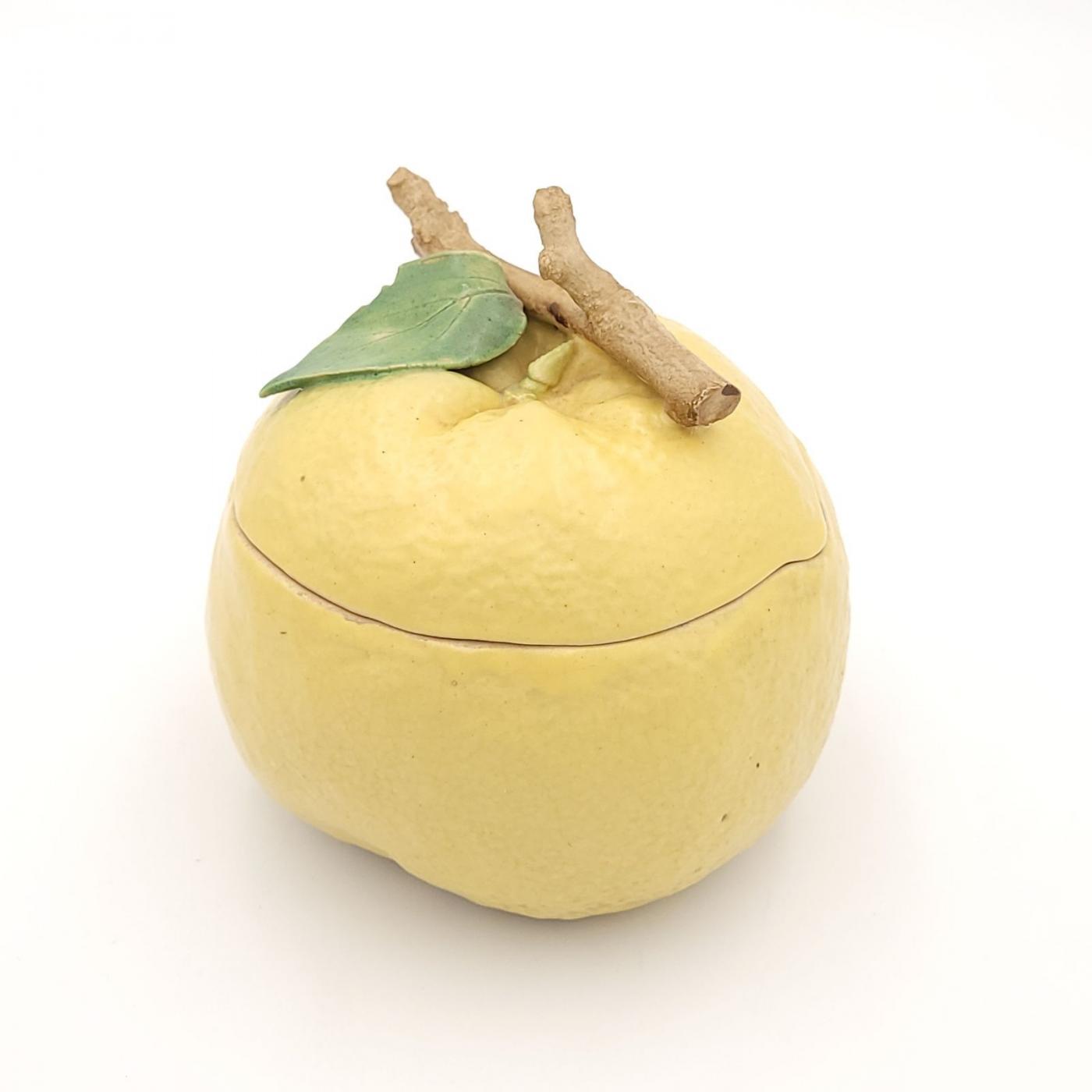 Vintage Lemon Pottery Jar, U.S.A. circa 1950