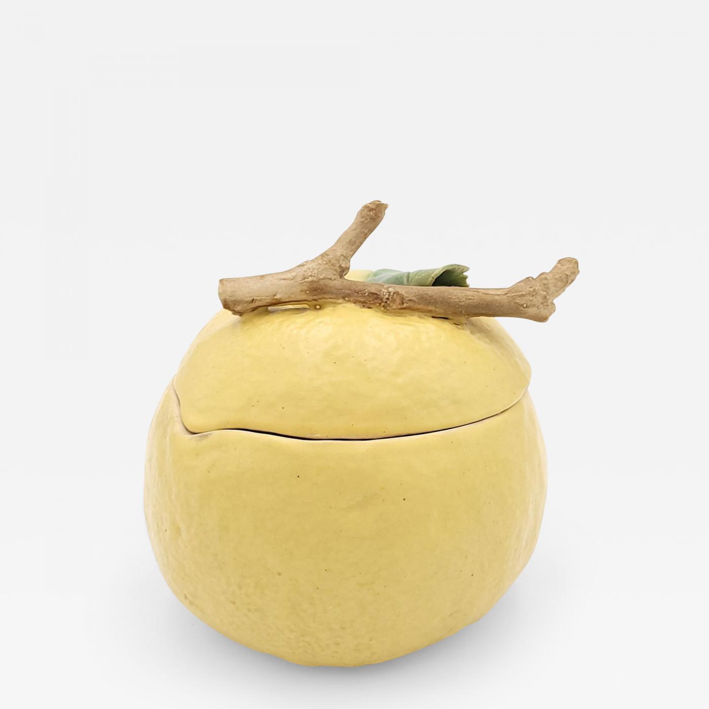 Vintage Lemon Pottery Jar, U.S.A. circa 1950