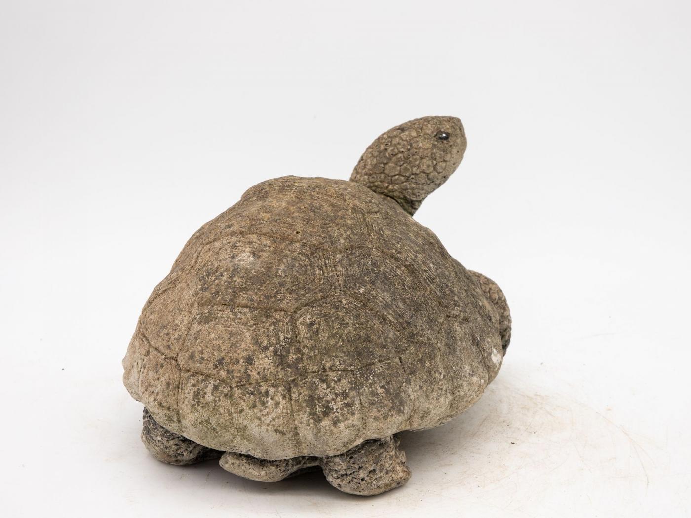 Vintage Reconstituted Stone Tortoise or Turtle Garden Ornament
