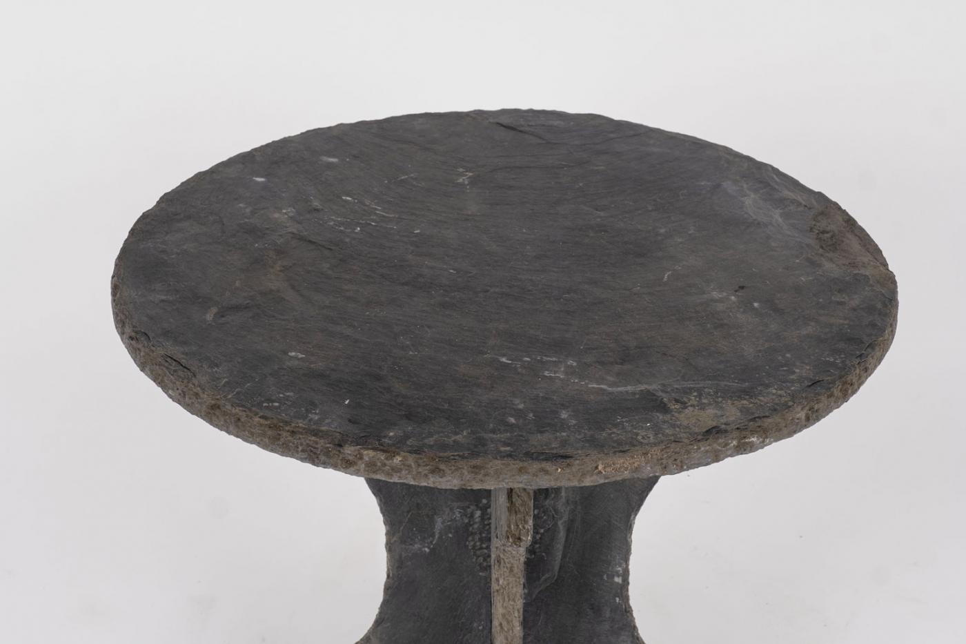 Vintage Round Slate Table