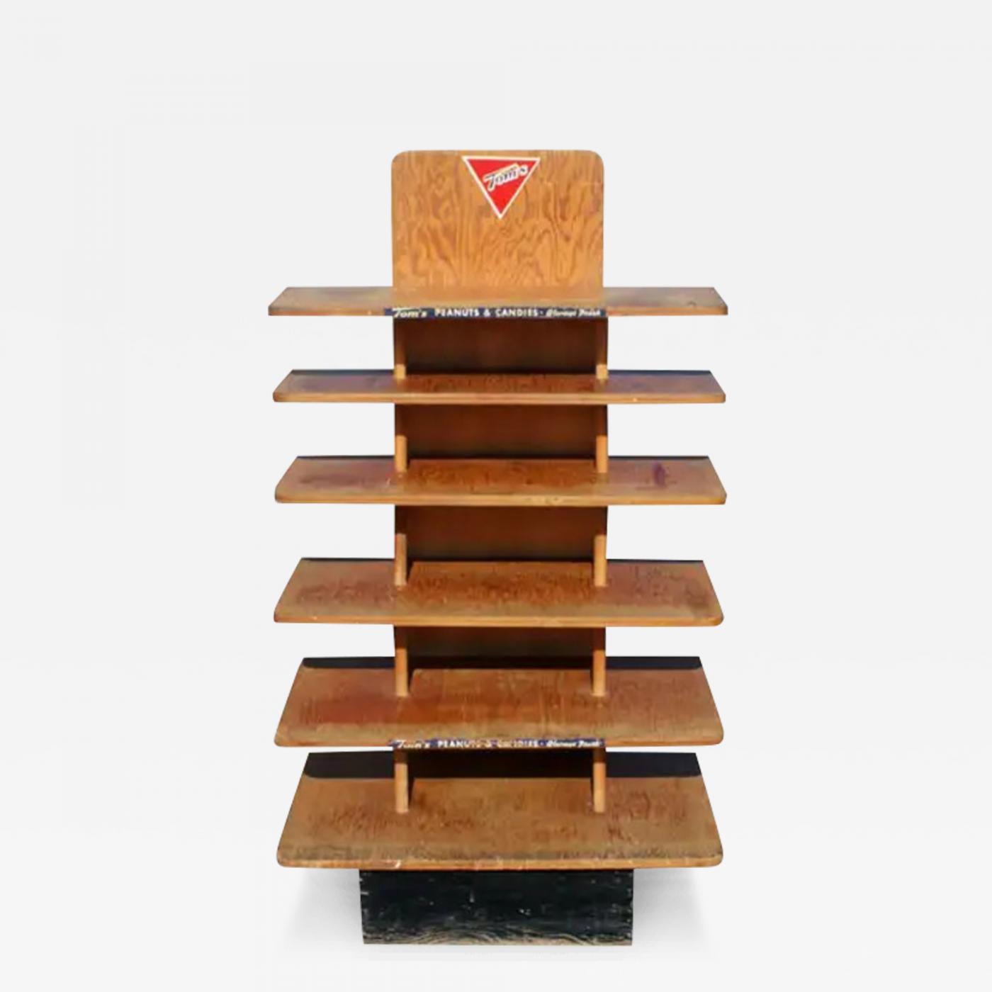 Vintage Tom's Peanuts Wooden Display Stand
