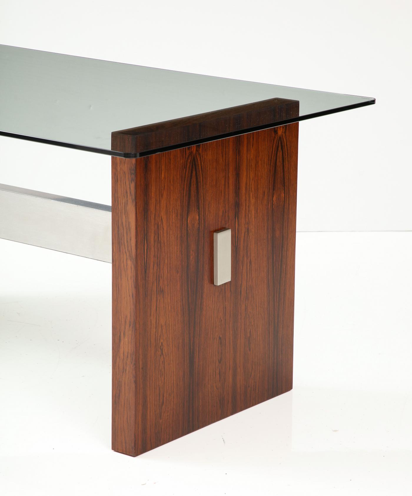 Vladimir Kagan - Vladimir Kagan Brazilian Rosewood And Aluminum Desk ...