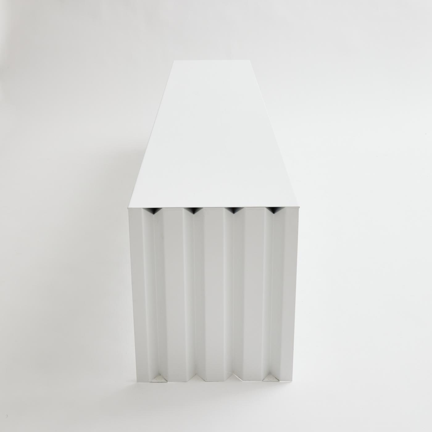WHITE METAL BENCH