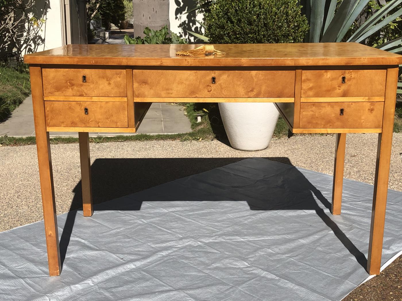 Walnut Burl Writing Desk