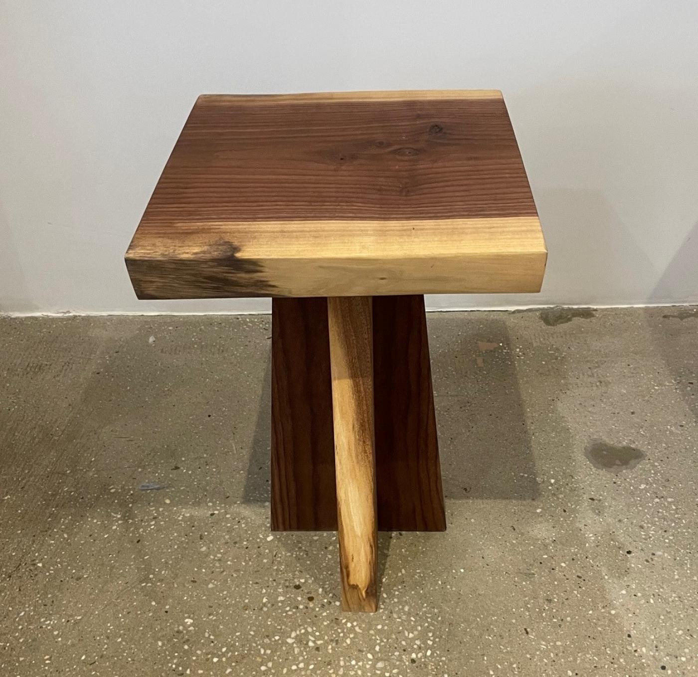 Walnut Live Edge Wood Side Table