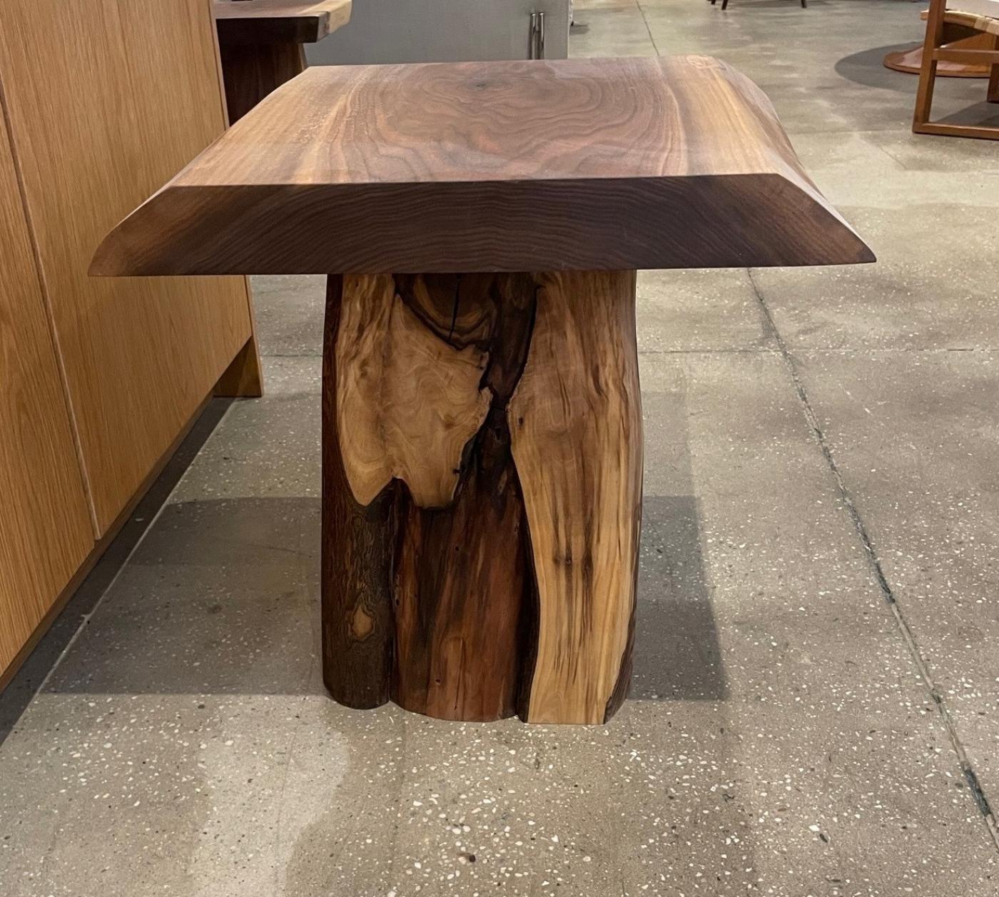 Walnut Live Edge Wood Side Table