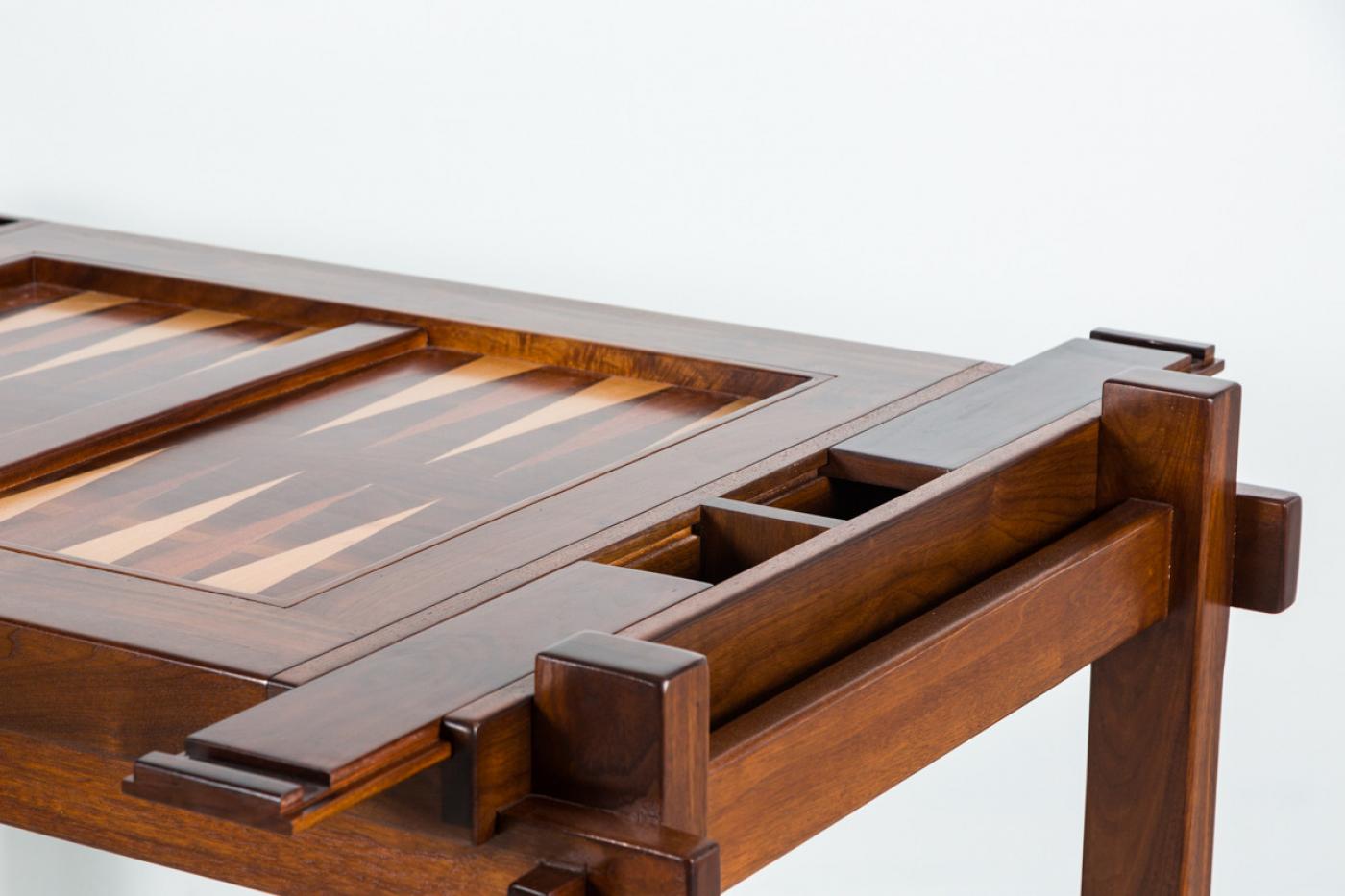 Walnut Wood Backgammon Table