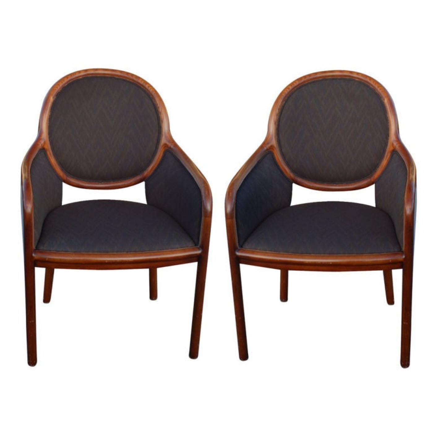 Ward Bennett - Pair Of Ward Bennett For Brickel Arm Chairs