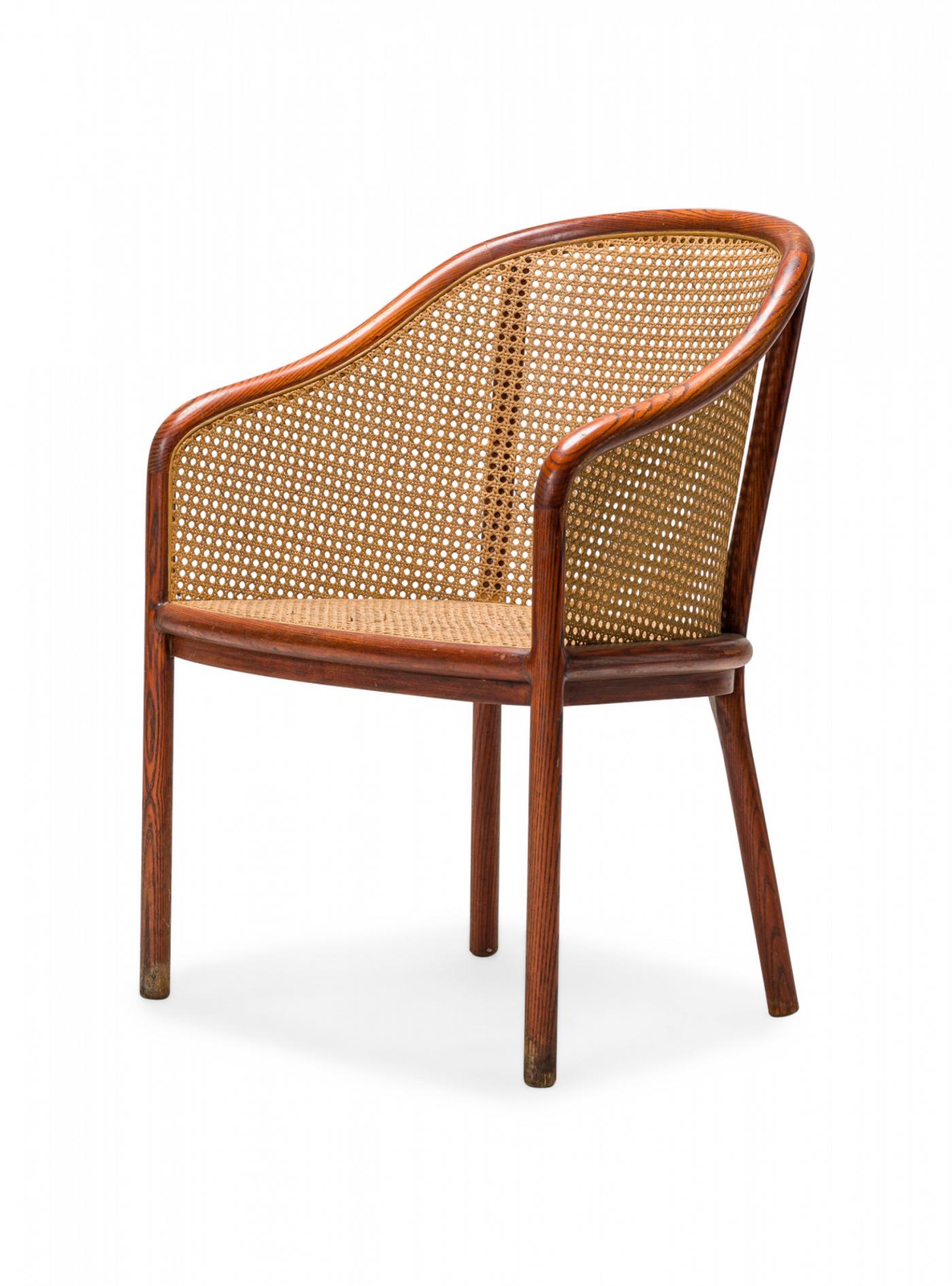 Ward Bennett - Pair of Ward Bennett American Steam Bent Ash and Cane ...