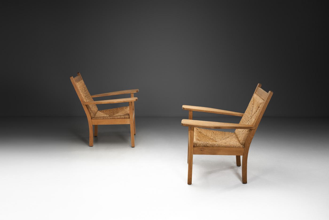 Willi Ohler - Pair of Wicker Armchairs by Willi Ohler, Germany First ...