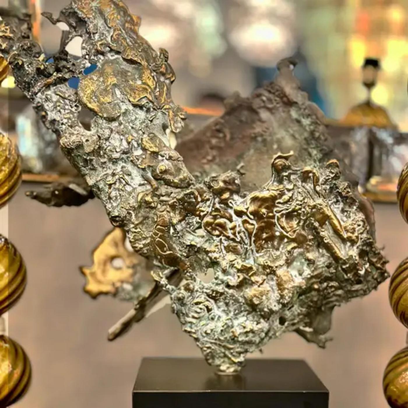 William Bowie - William Bowie Brutalist Bronze Sculpture 1960s