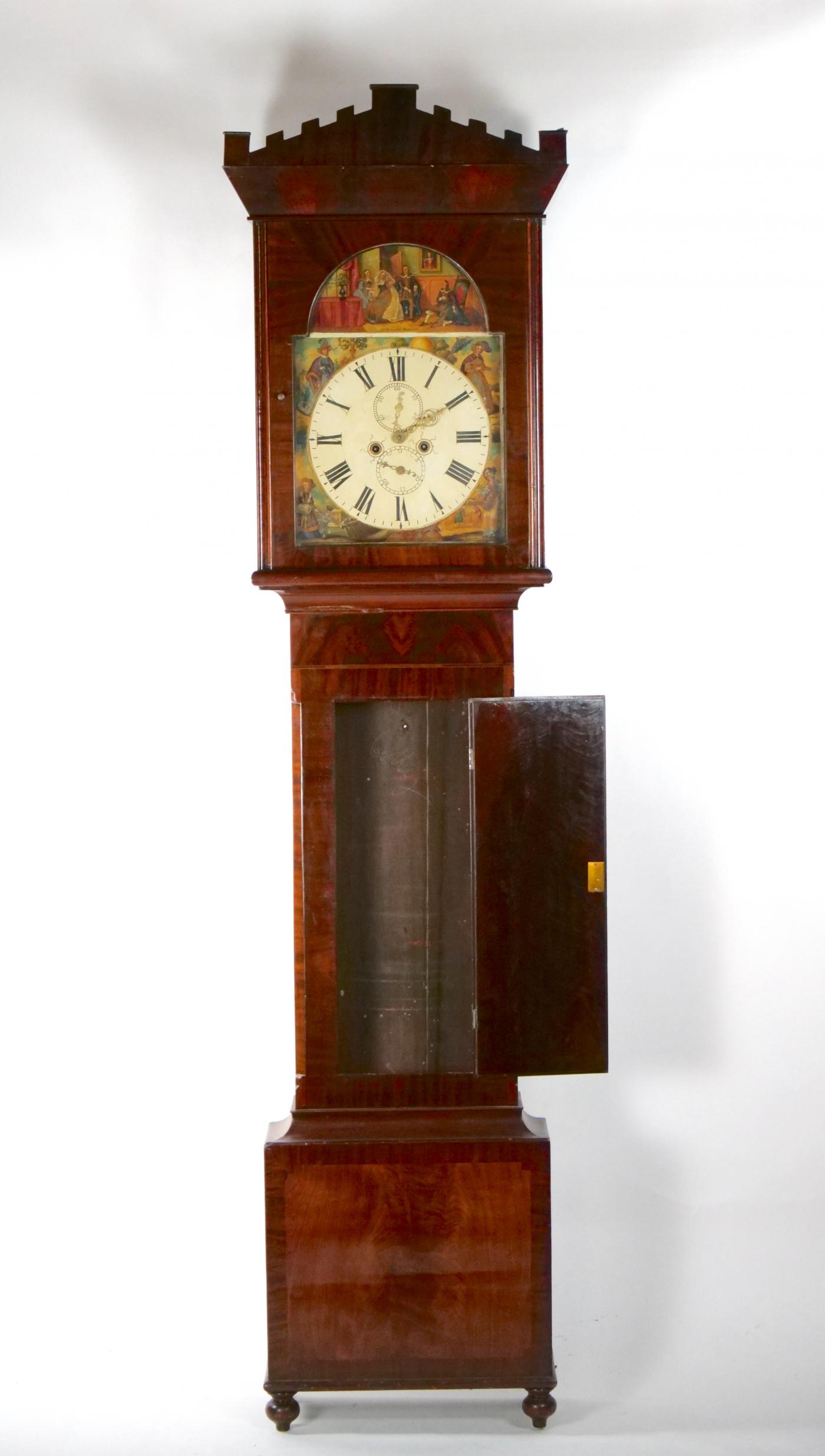 William Fuller Curtis - Antique Mahogany Wood Longcase Clock
