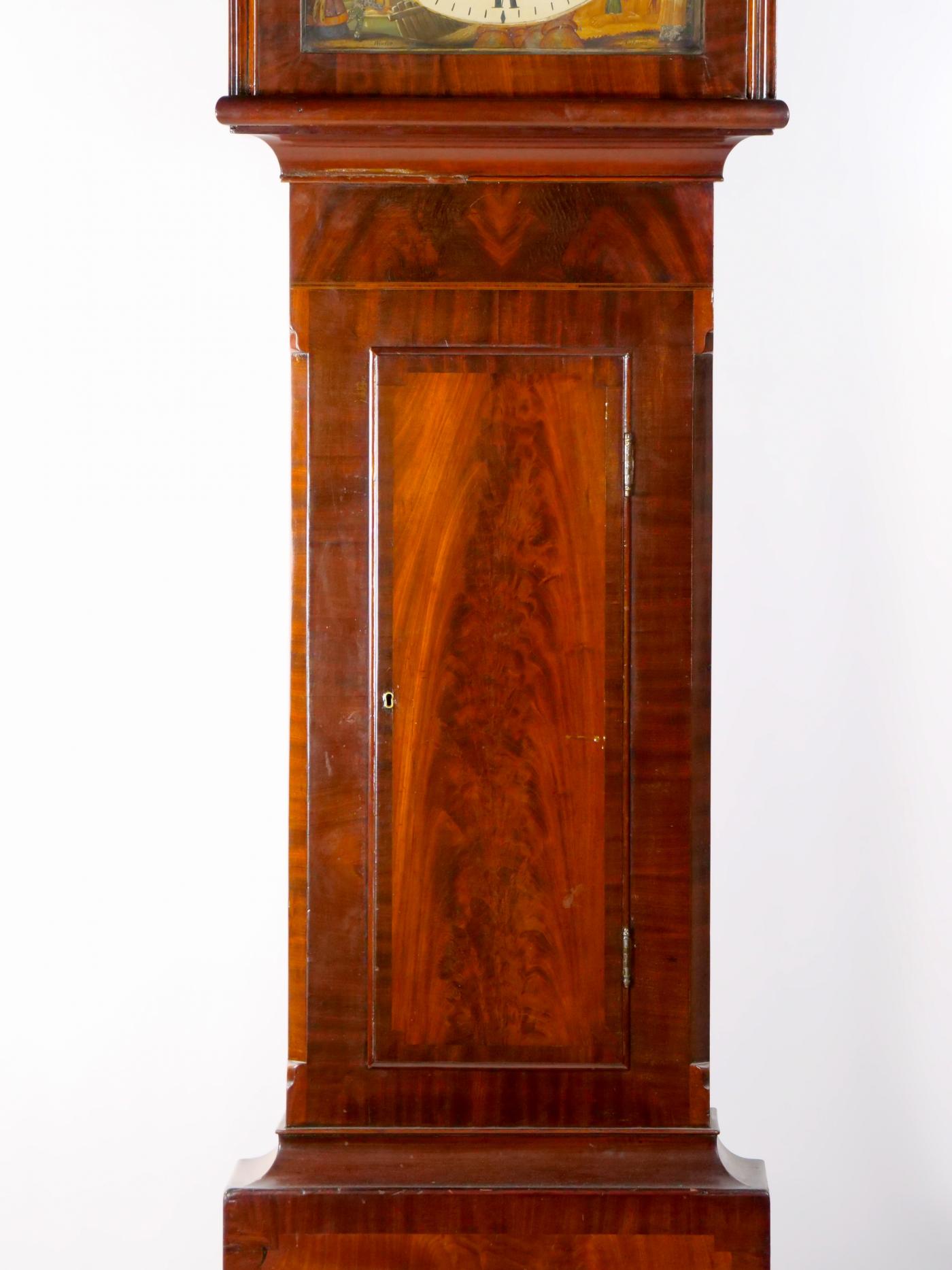 William Fuller Curtis - Antique Mahogany Wood Longcase Clock