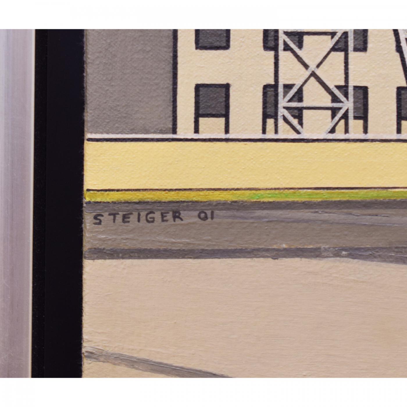 William Steiger - William Steiger Painting "Dirigible, Hangar, Launch ...