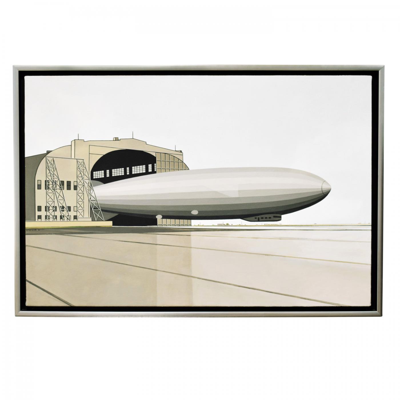 William Steiger - William Steiger Painting "Dirigible, Hangar, Launch ...