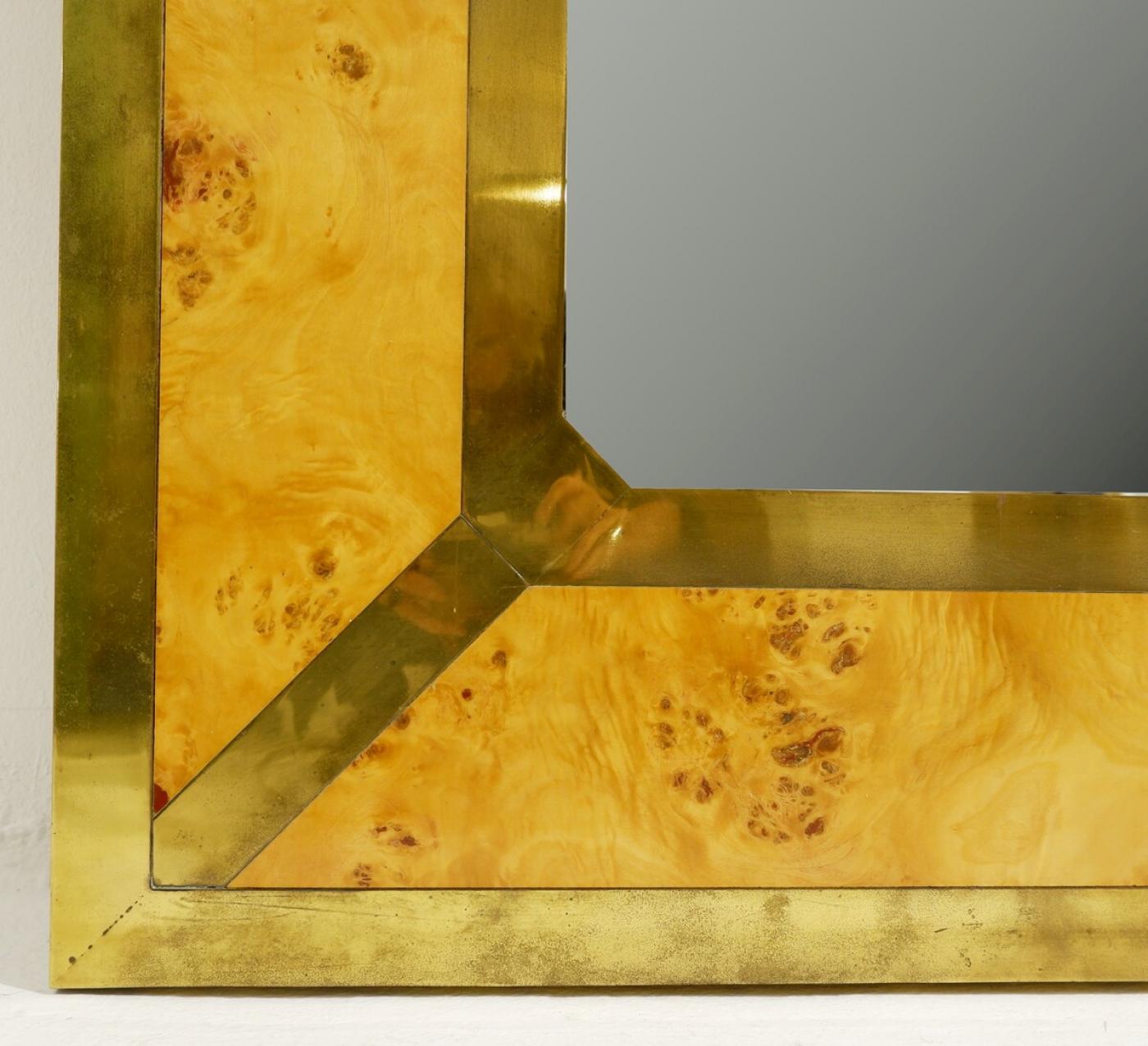 Willy Rizzo - Mid Century Modern Wall Mirror in the Style of Willy Rizzo