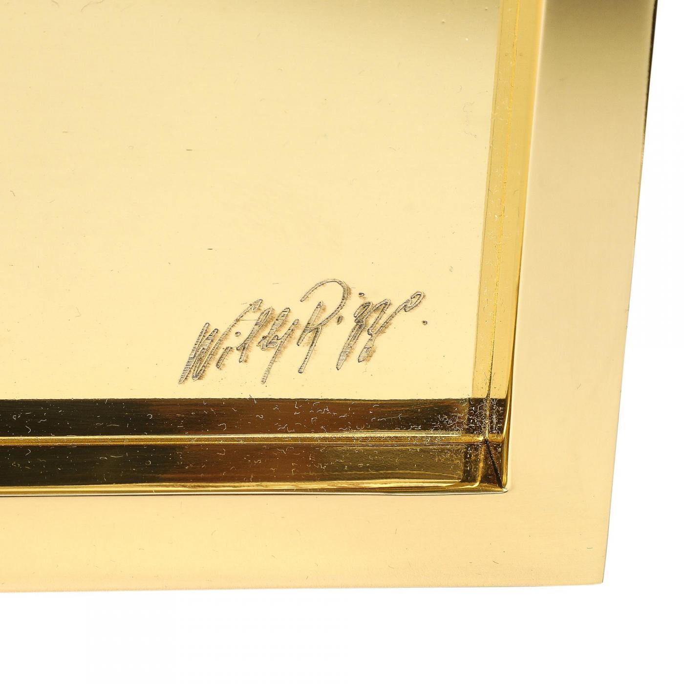 Willy Rizzo - Willy Rizzo Nesting Trays, Brass, Stainless Steel, Signed